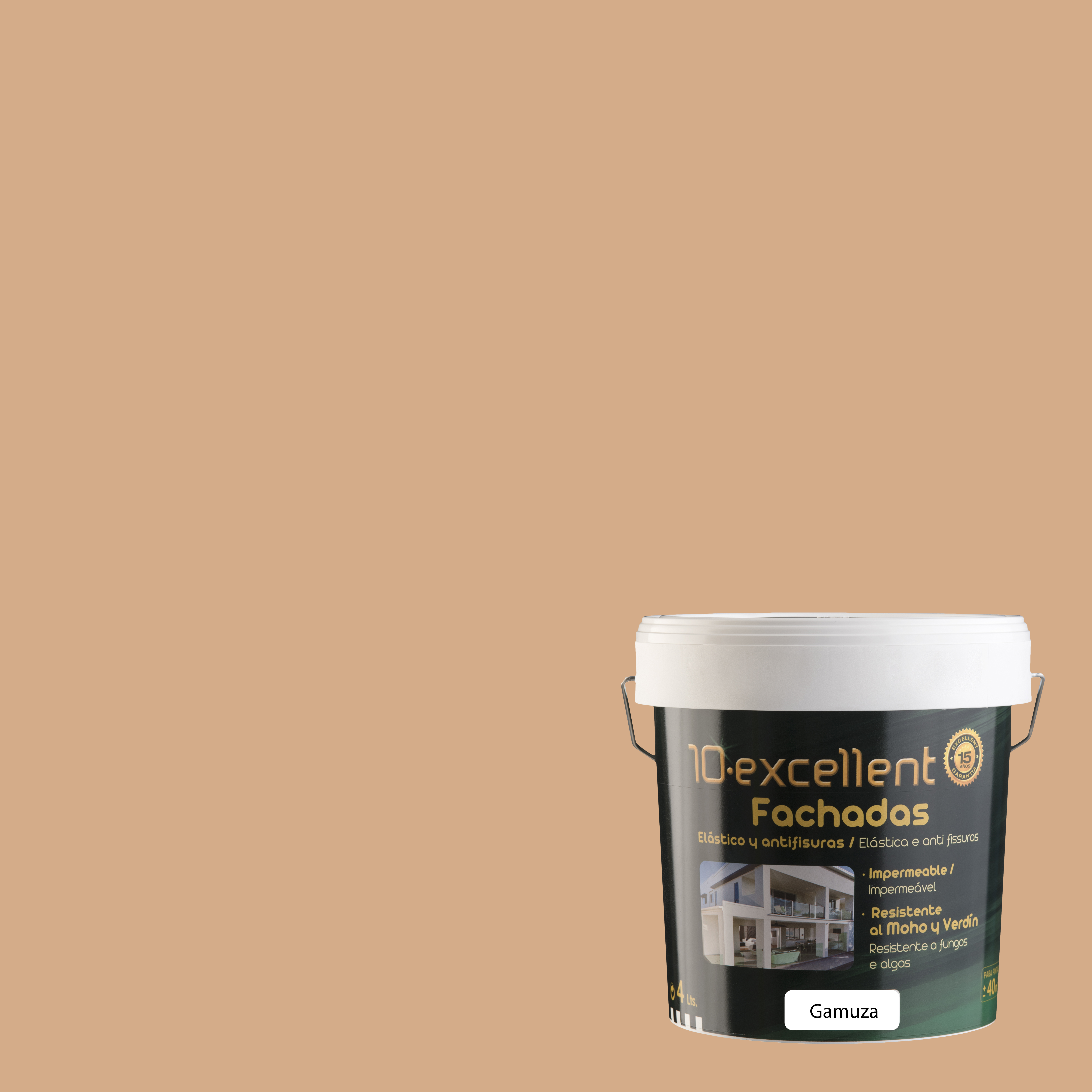 Pintura exterior color gamuza para hormigón, cemento, fachada ...