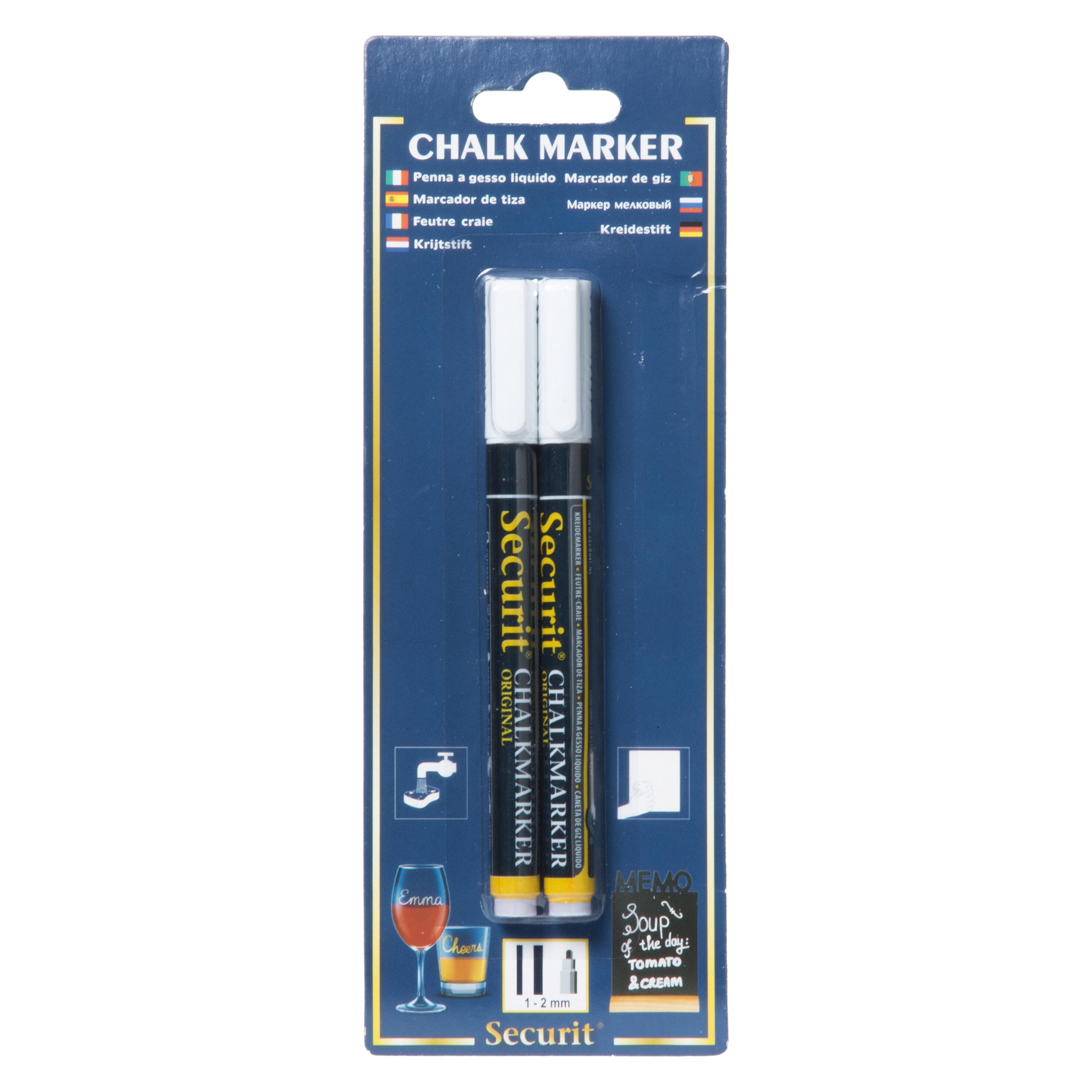 Pennarello punta fine bianco 2 pezzi | Leroy Merlin