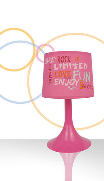 Lámpara de sobremesa FUNNY rosa | Leroy Merlin