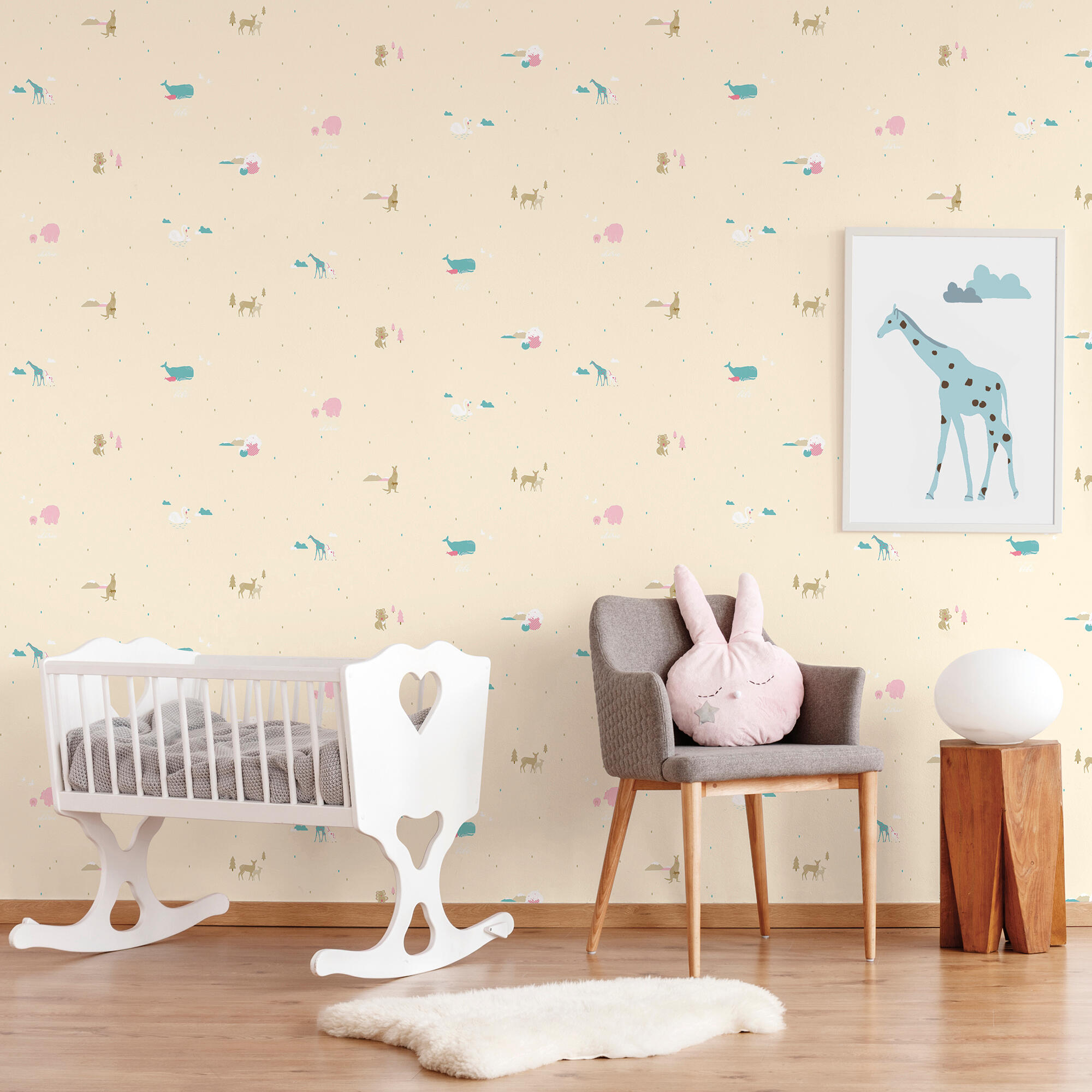 Papel pintado TNT infantil DIANA multicolor | Leroy Merlin