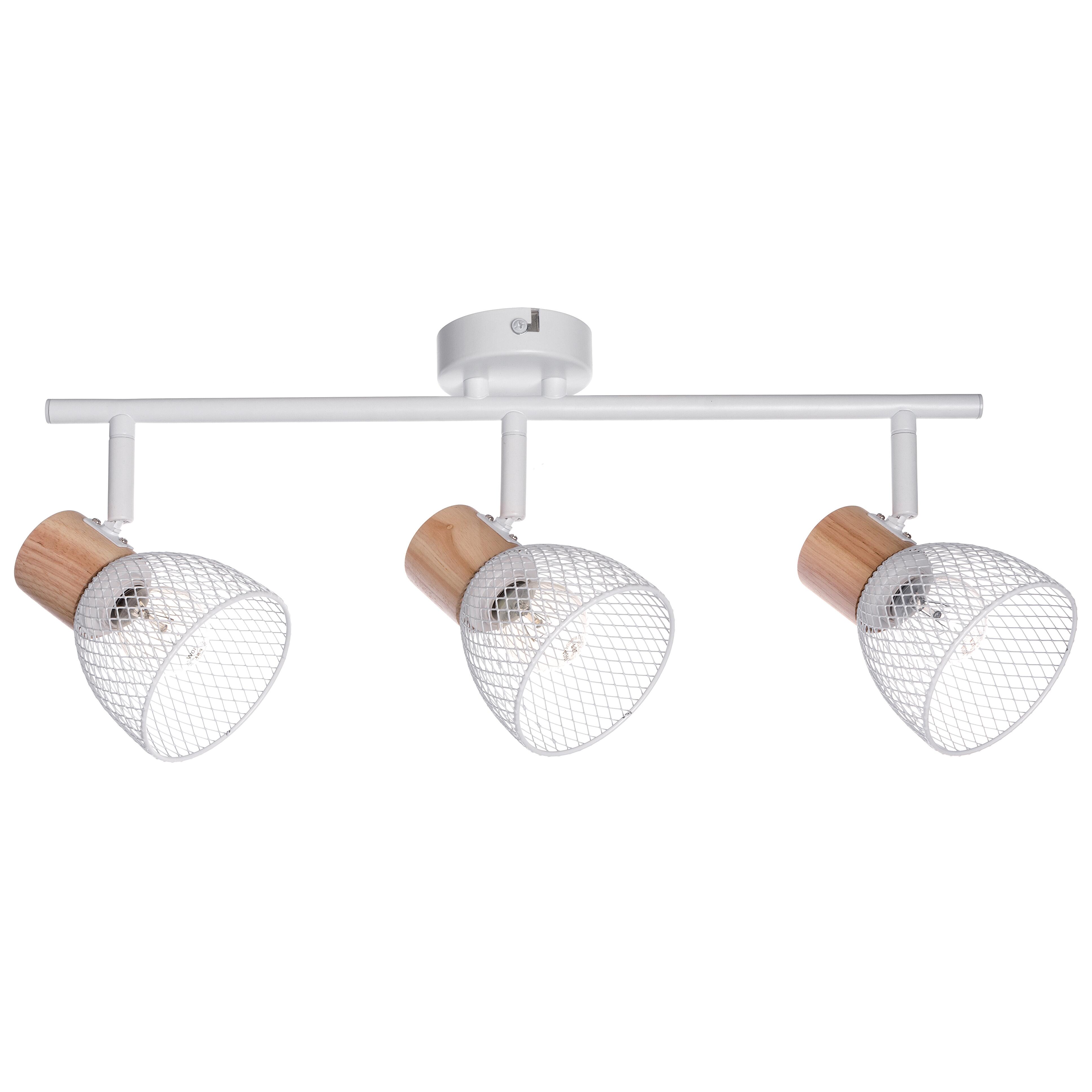 Barra de focos 3 luces serie Bedwood blanco | Leroy Merlin