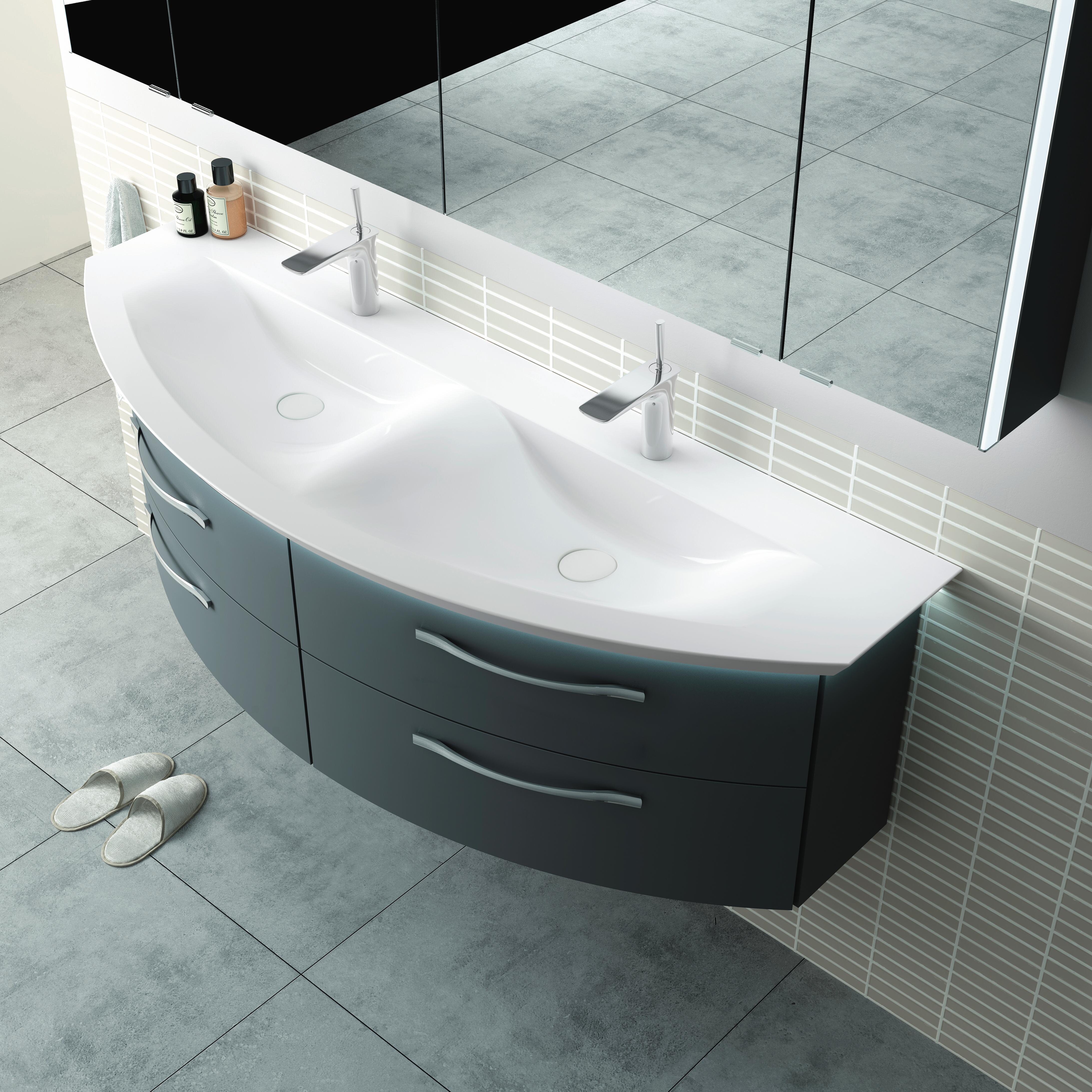 Base per mobile bagno Cassca PELIPAL P 22 x L 151 x H 25 cm bianco ...