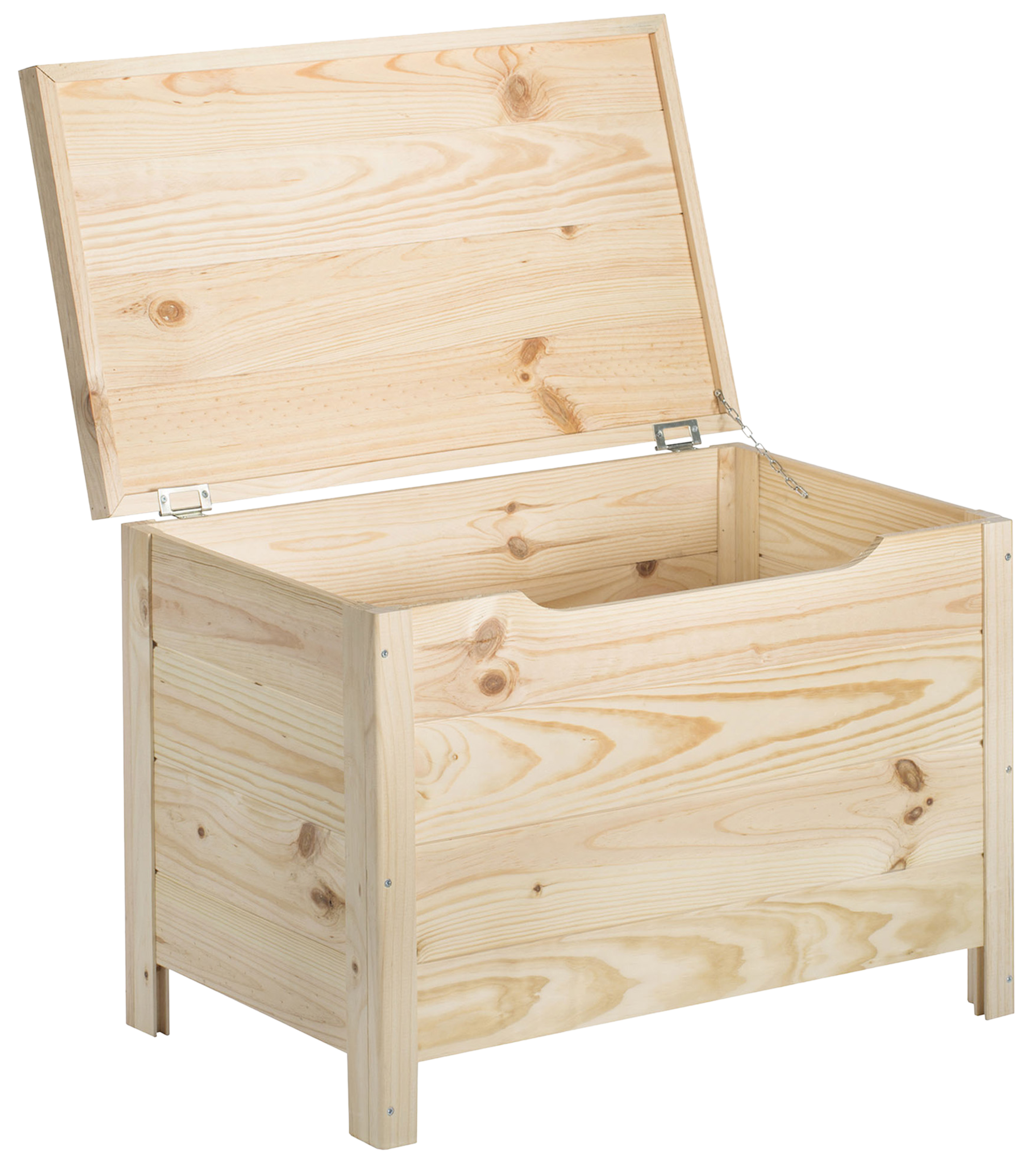 Baúl de madera con tapa plana medidas 70x48x40 cm 85 litros de ...