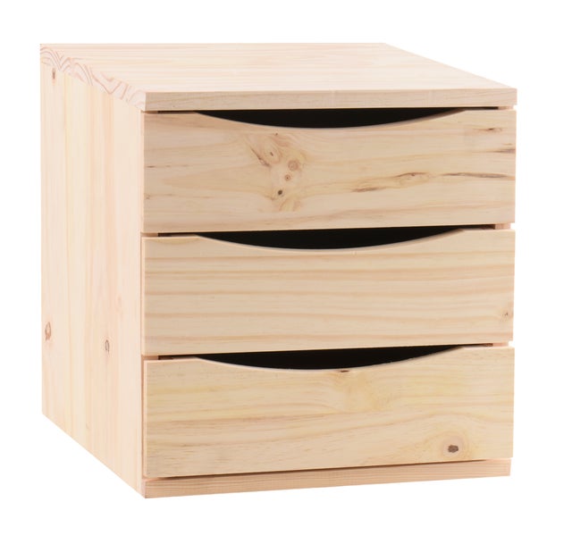 Cajoneras de pino: almacenamiento funcional y versátil