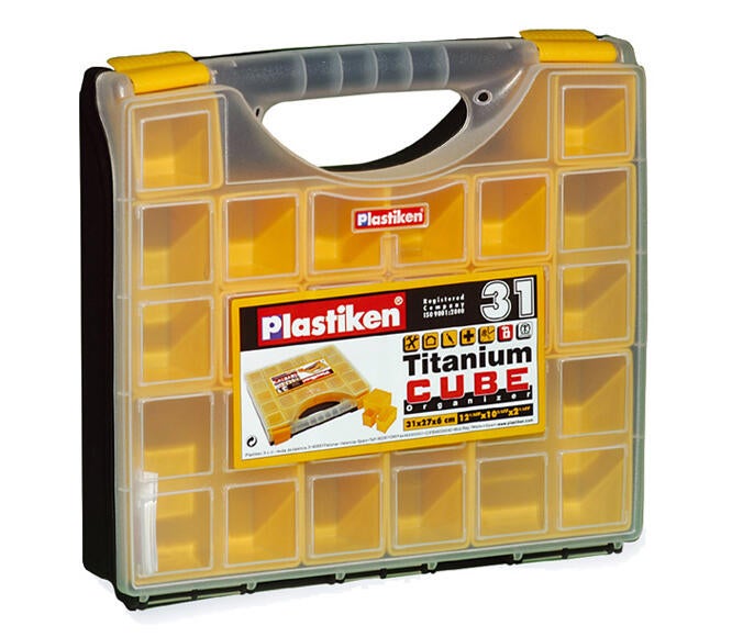 Estuche para tornillos de 27x6x31 cm con 26 huecos | Leroy Merlin