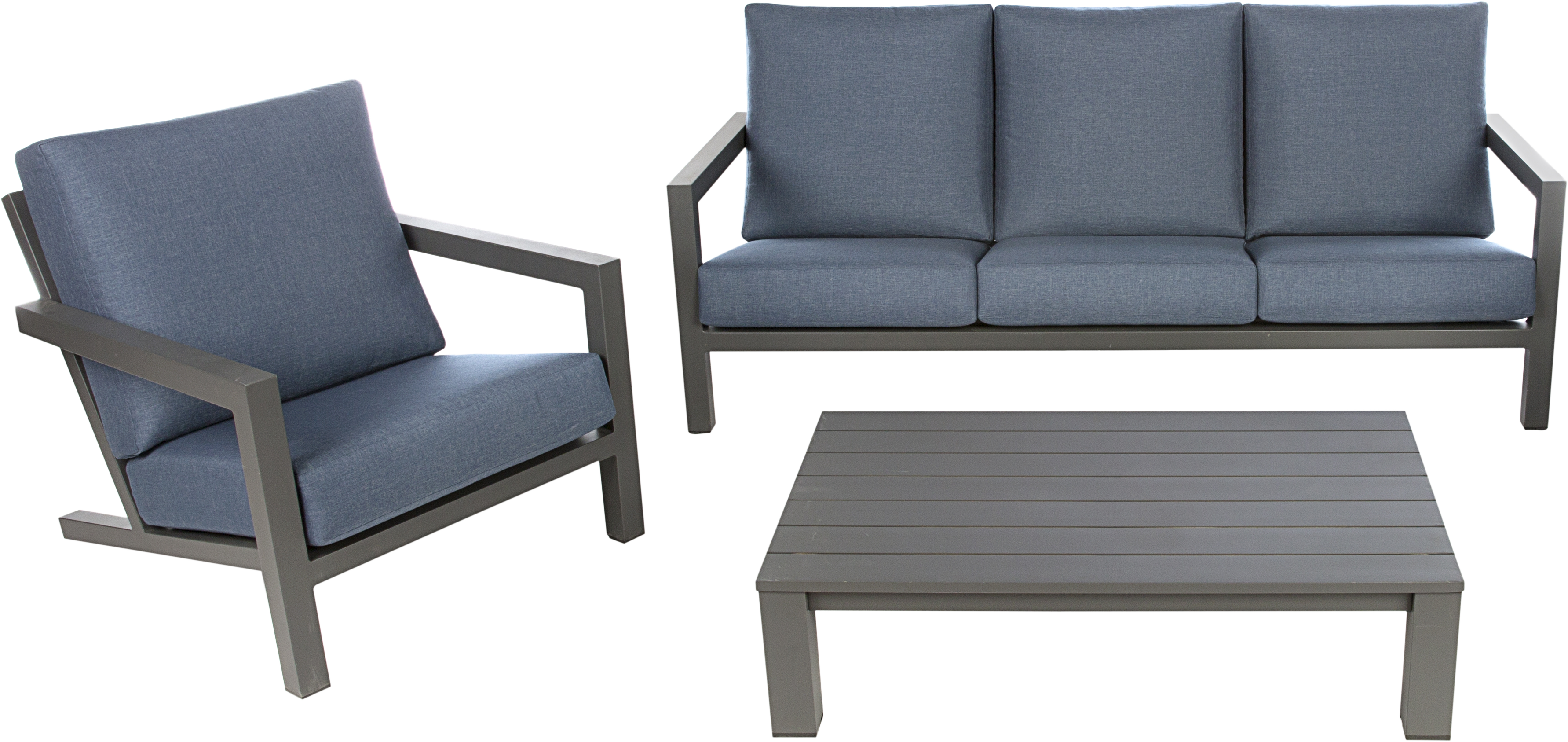 Conjunto de muebles de exterior Recife de aluminio para 4 comensales ...