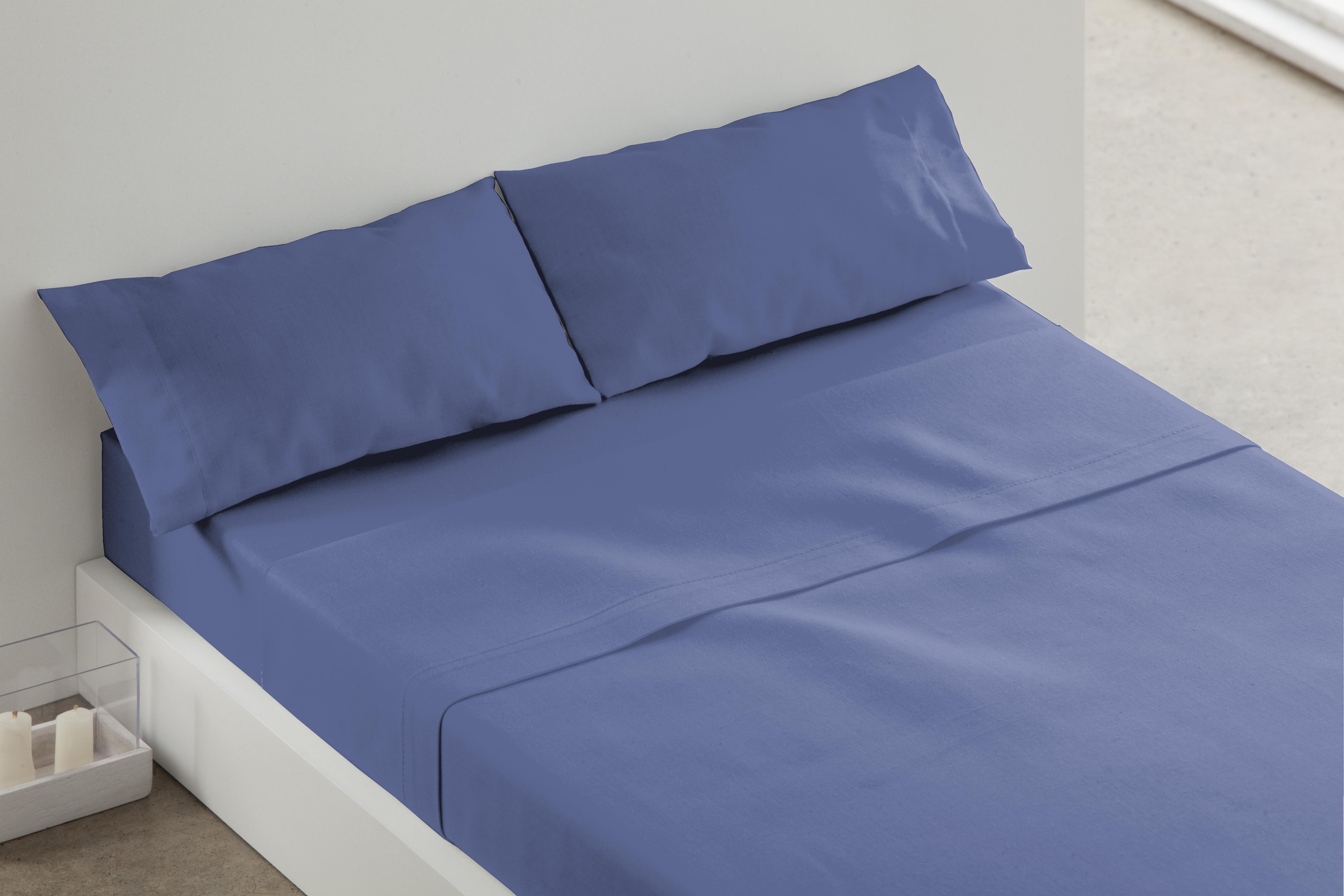 Funda de almohada Open algodón 145 hilos azul indigo 155 x 45 cm ...