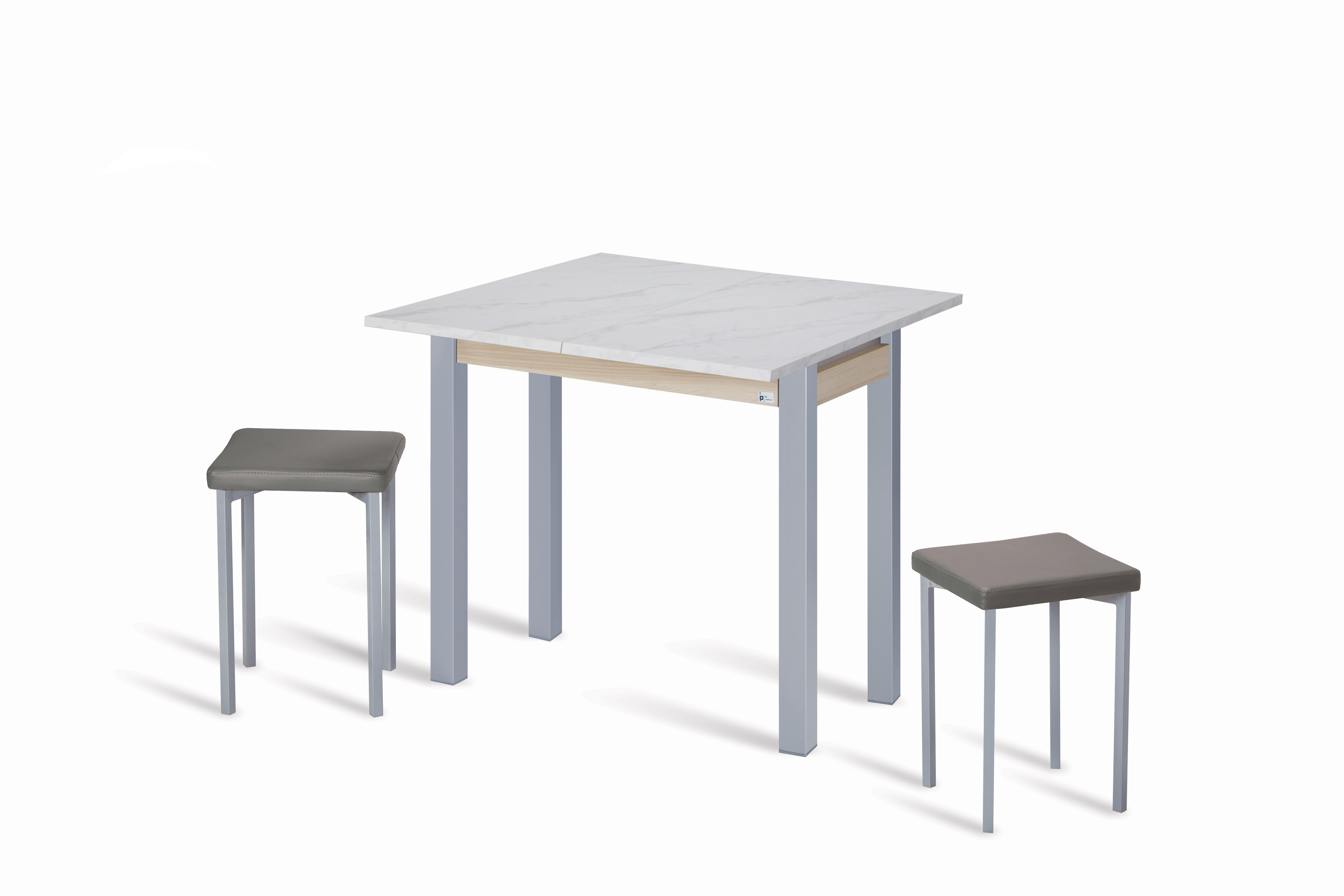 Mesa de cocina extensible de madera BOOK de 40 a 80 cm gris | Leroy Merlin