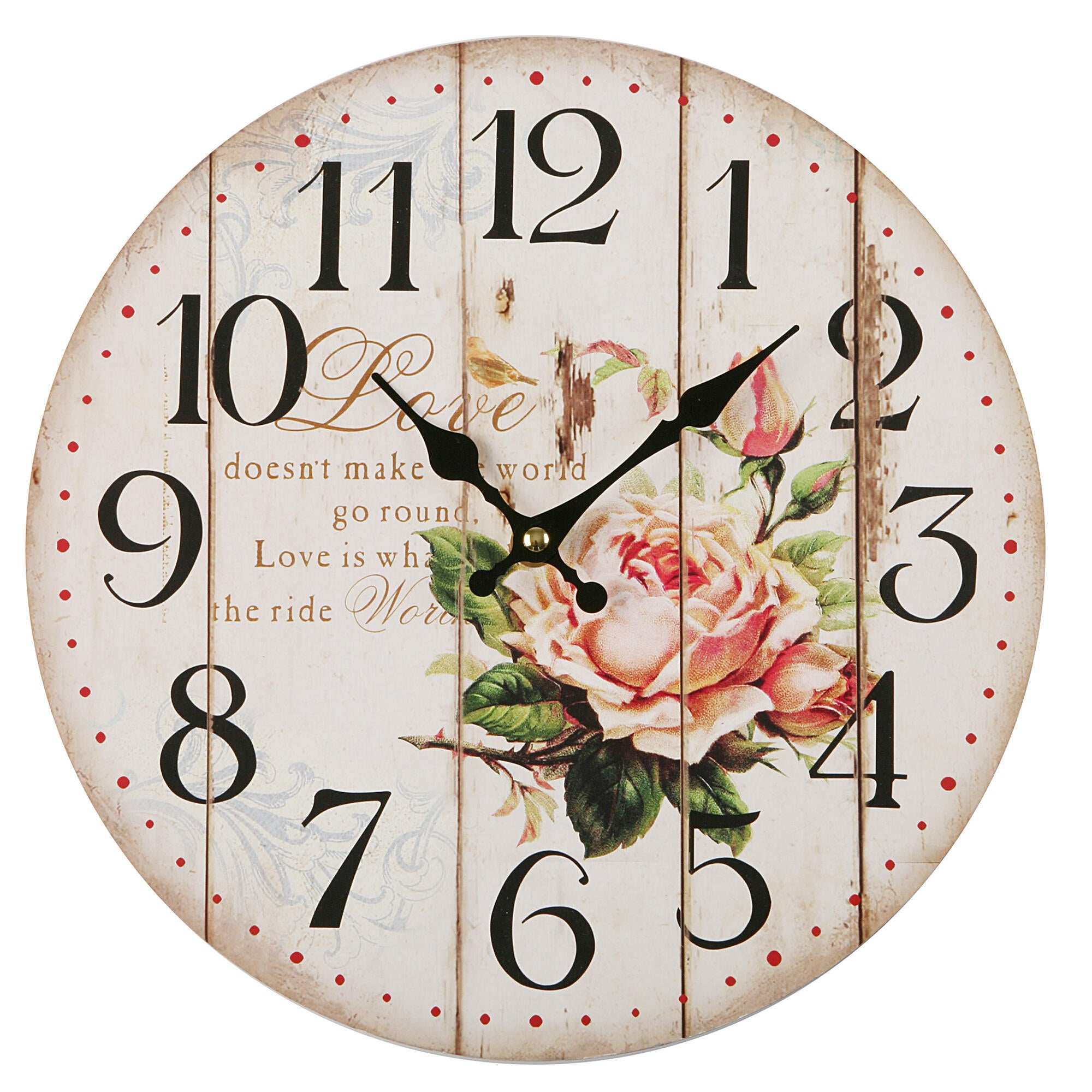 Reloj de pared redondo rosa VERSA de 28 cm | Leroy Merlin