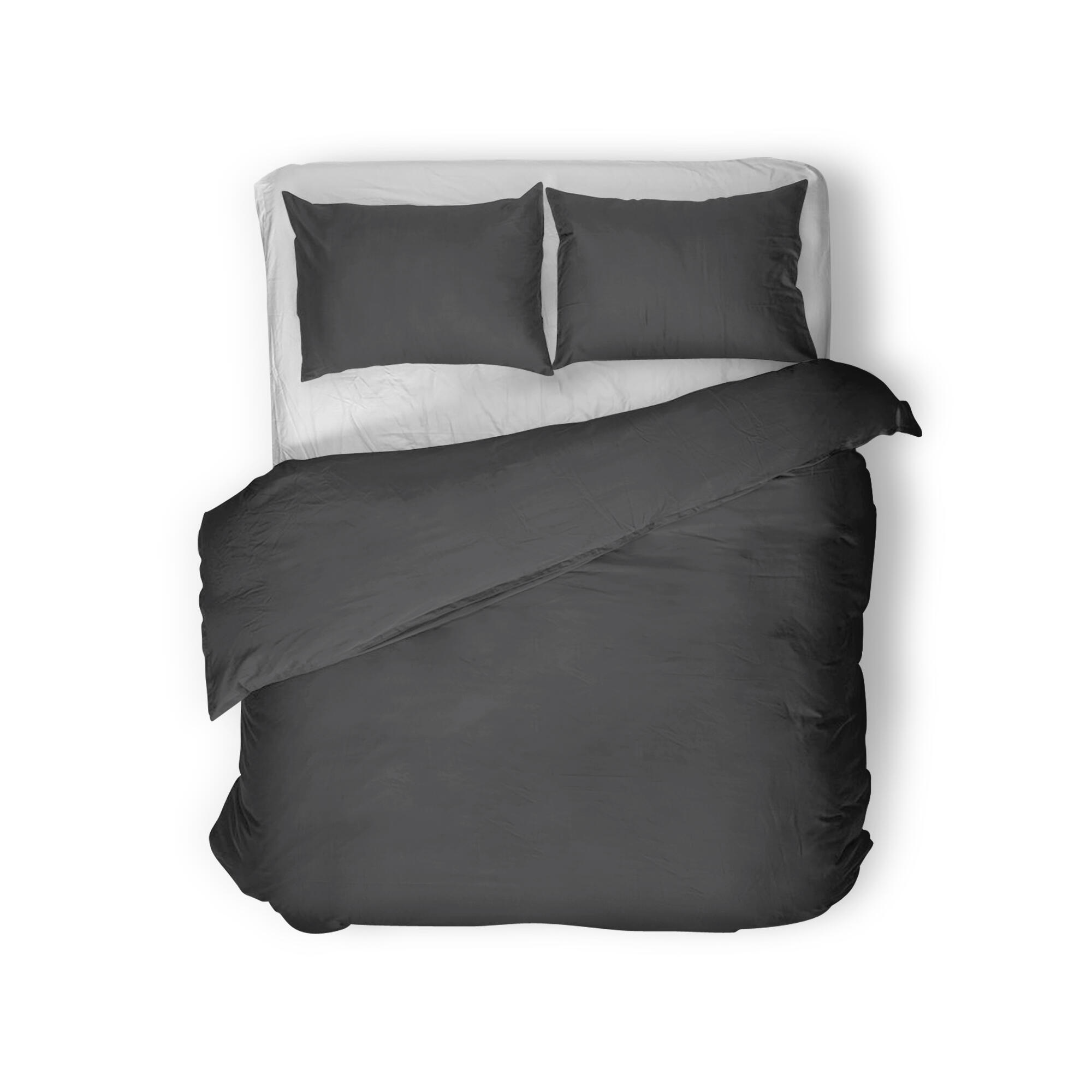 Funda nórdica Open algodón 145 hilos gris pizarra cama de 135 cm ...