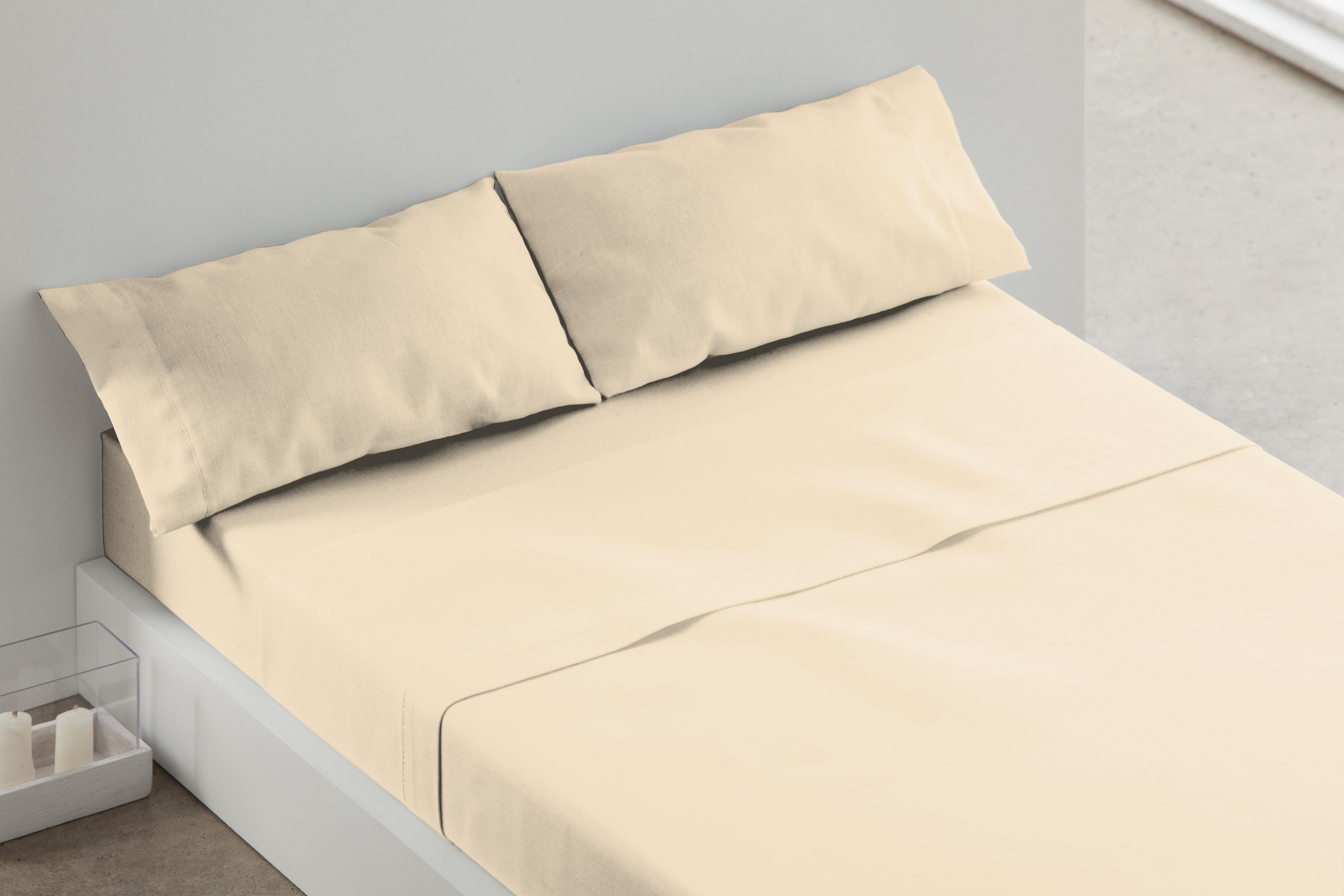 Funda de almohada Open algodón 145 hilos arena 55 x 55 cm | Leroy Merlin