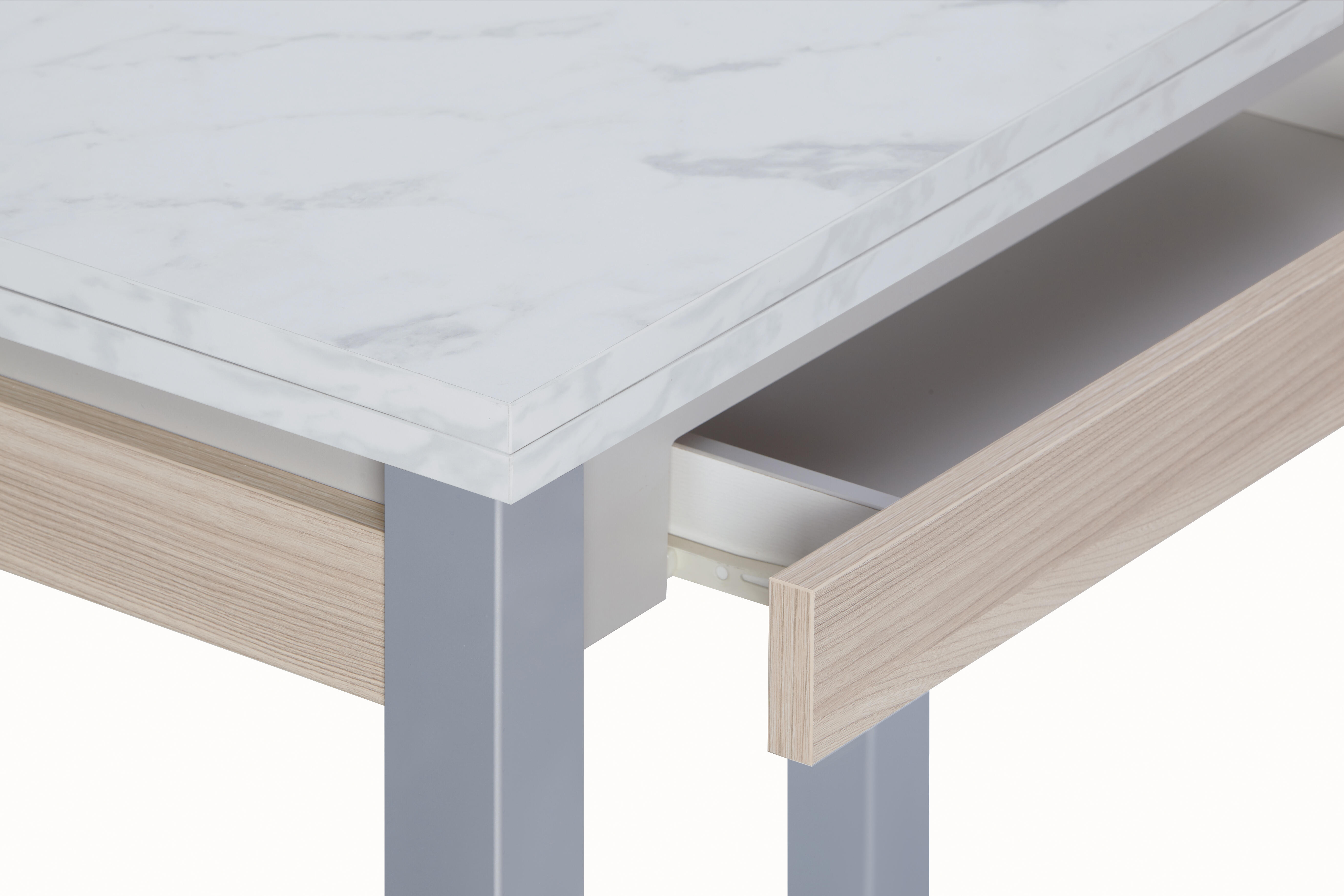 Mesa de cocina extensible de madera BOOK de 40 a 80 cm gris | Leroy Merlin