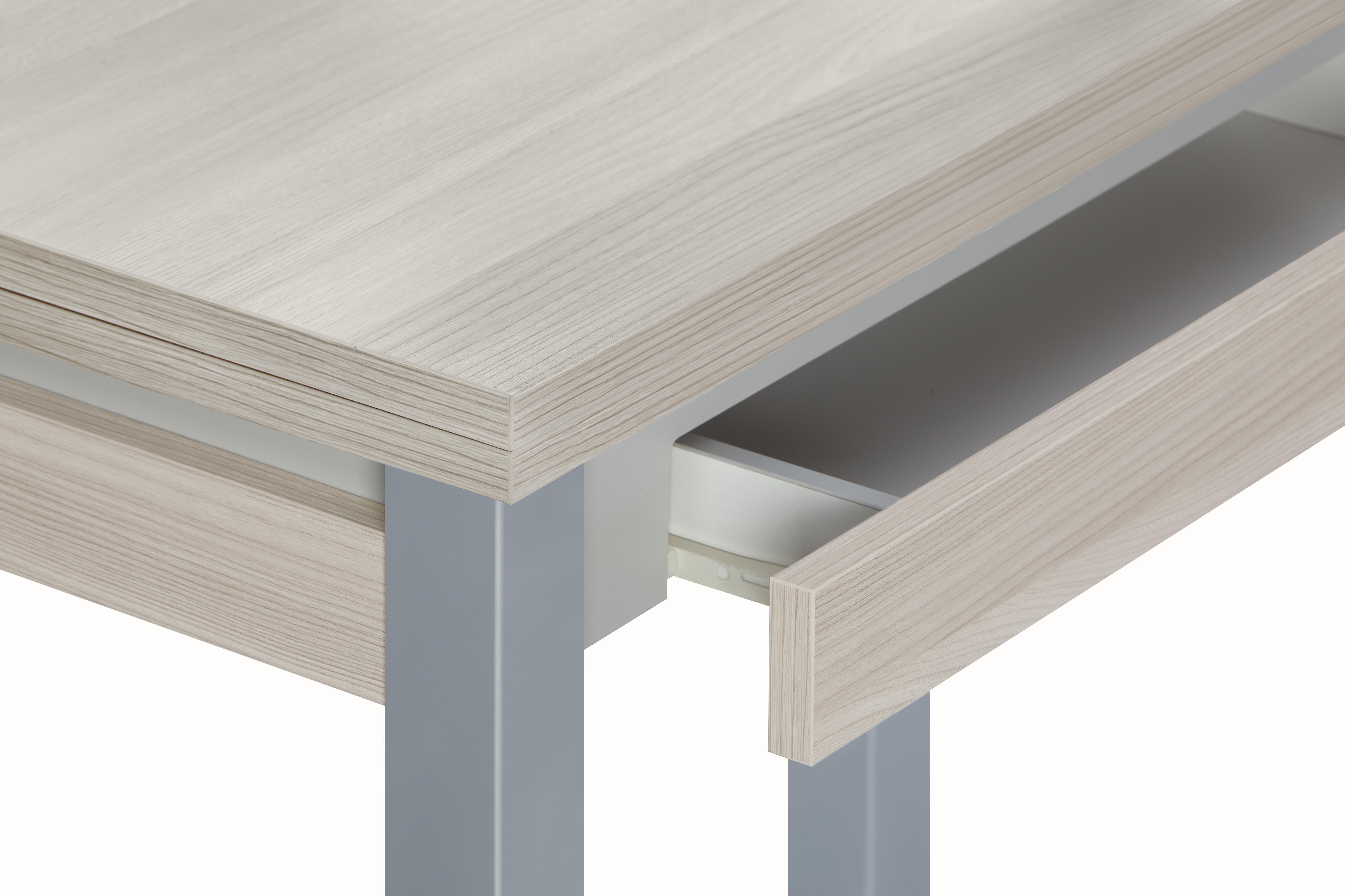 Mesa de cocina extensible de madera BOOK de 40 a 80 cm beige | Leroy Merlin