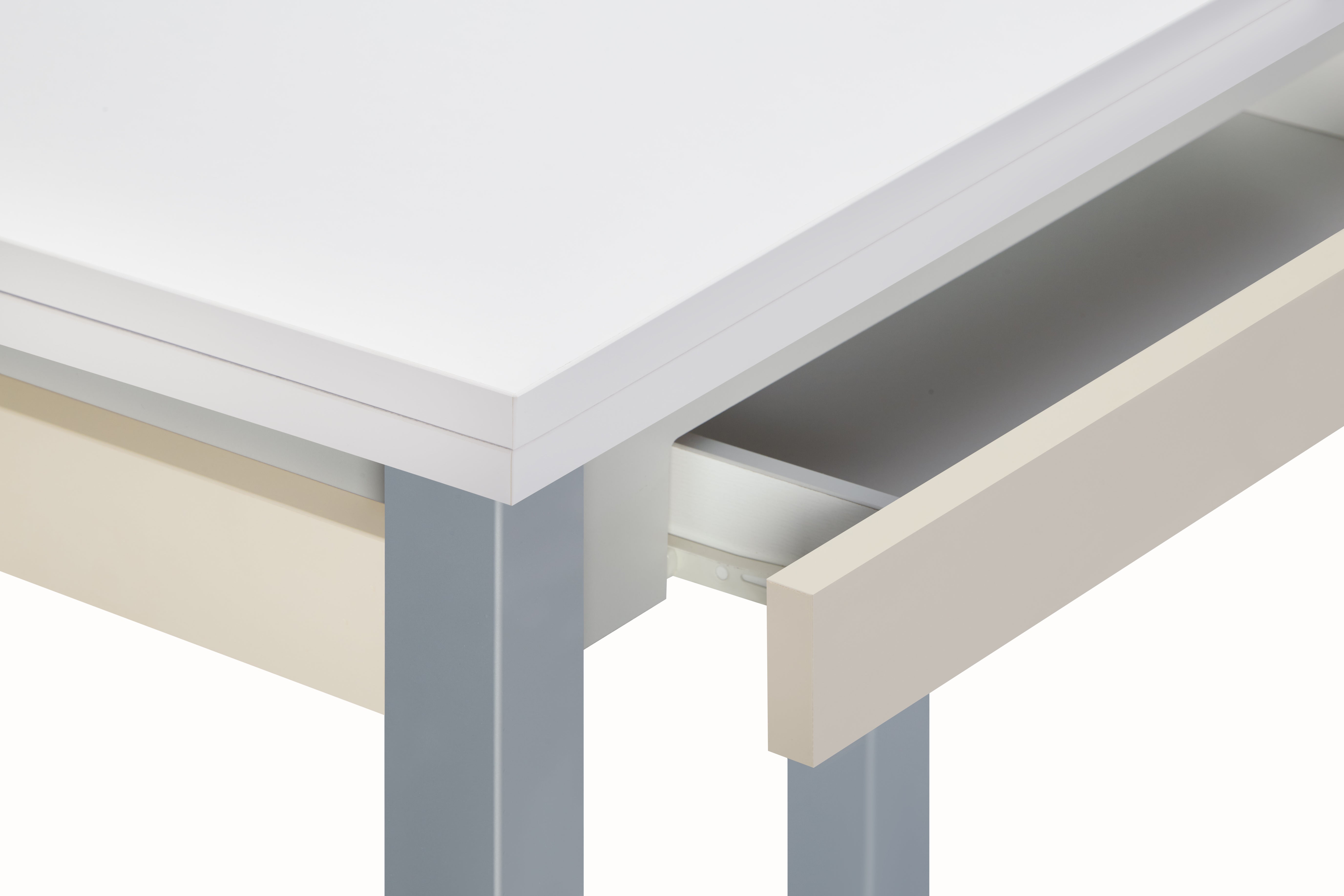Mesa de cocina extensible madera BOOK de 40 a 80 cm blanco | Leroy Merlin