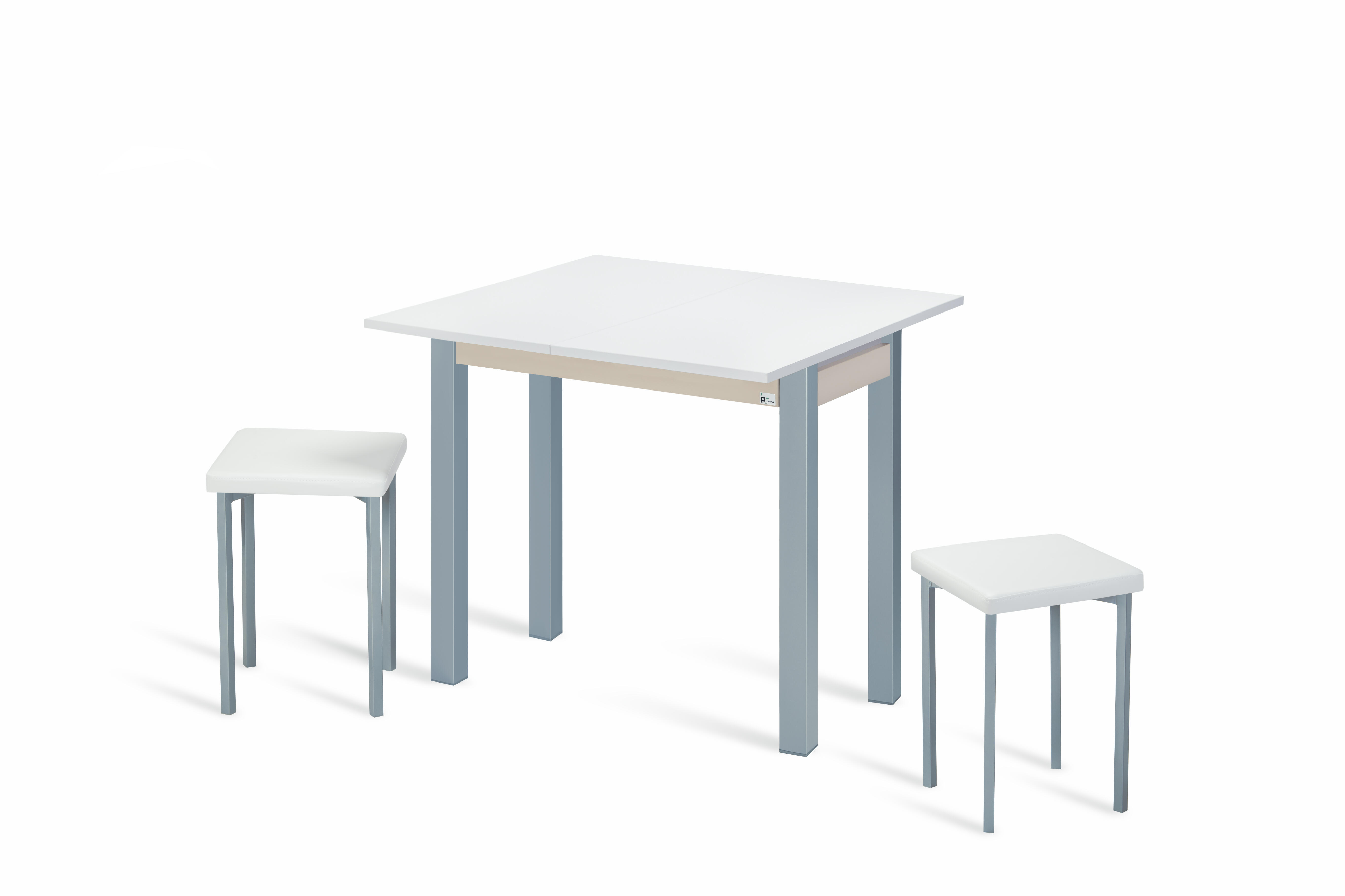 Mesa de cocina extensible madera BOOK de 40 a 80 cm blanco | Leroy Merlin