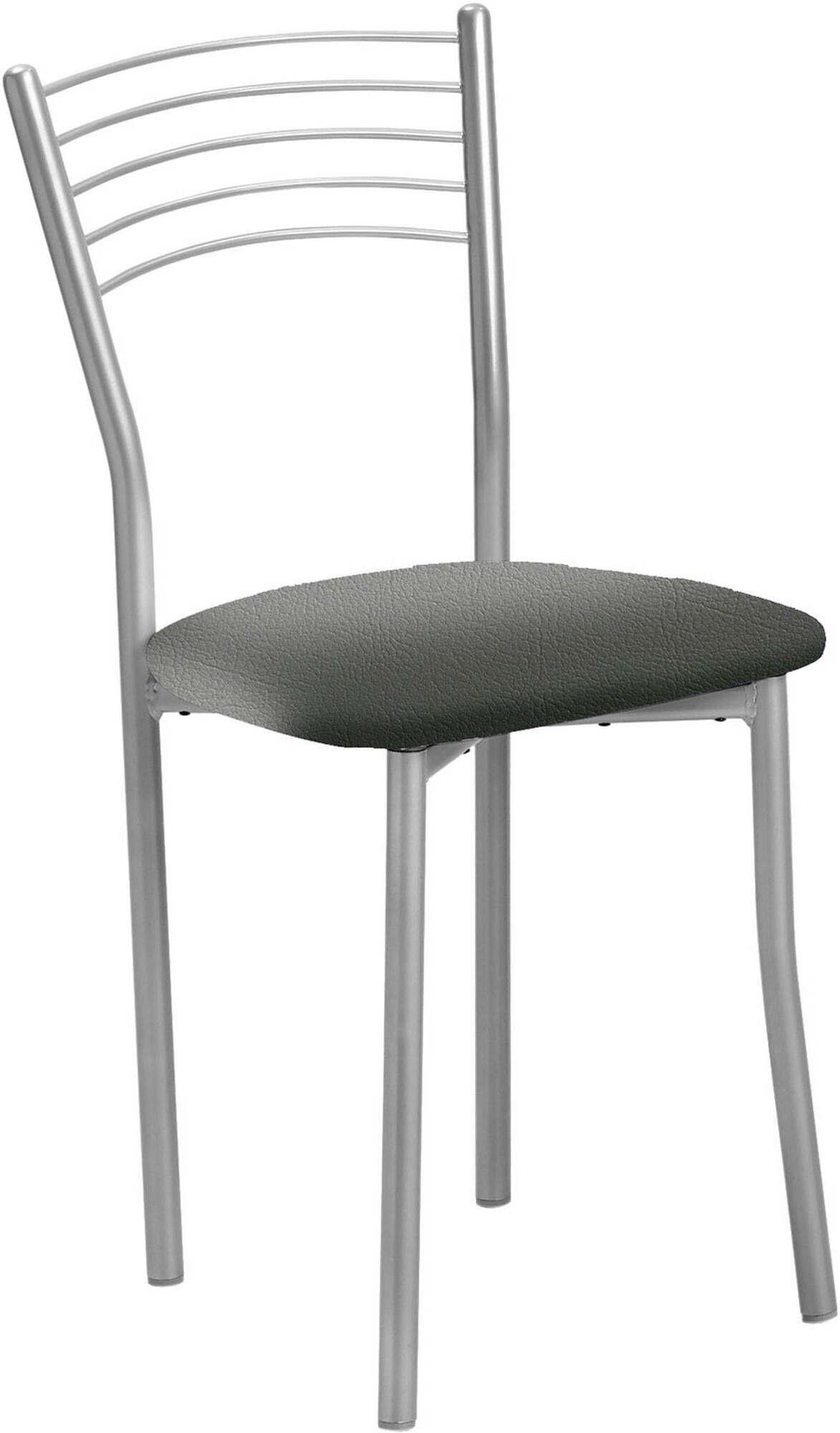 Silla Kopa armazon aluminio asiento silver grafito | Leroy Merlin