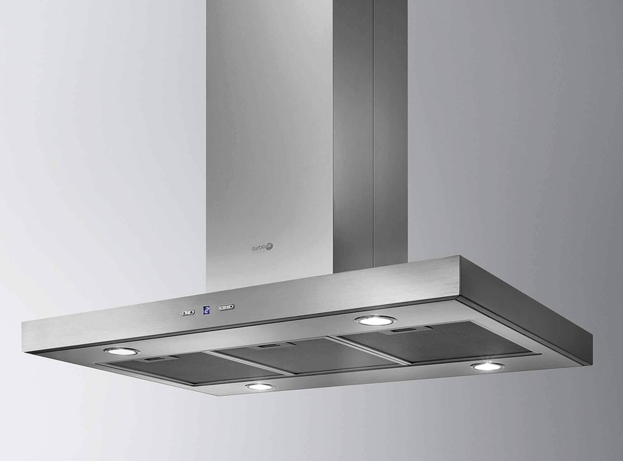 Campana isla TURBOAIR ZOE IX/A/90 cm 713 m³/h inox | Leroy Merlin