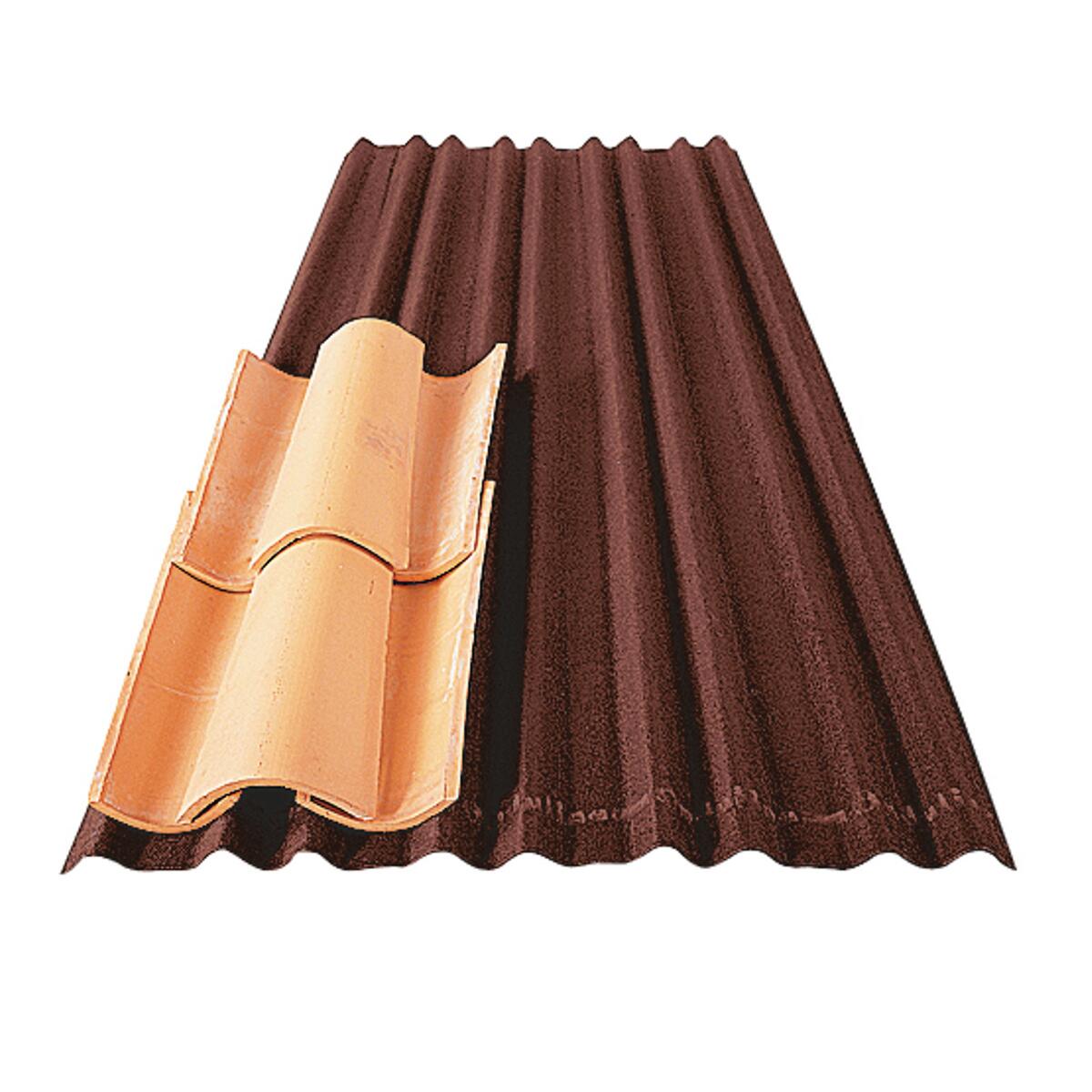 Lastra ondulata sottocoppo SC 220 ONDULINE bitume L 200 x L 97 cm, Sp 2.6 mm, marrone | Leroy Merlin
