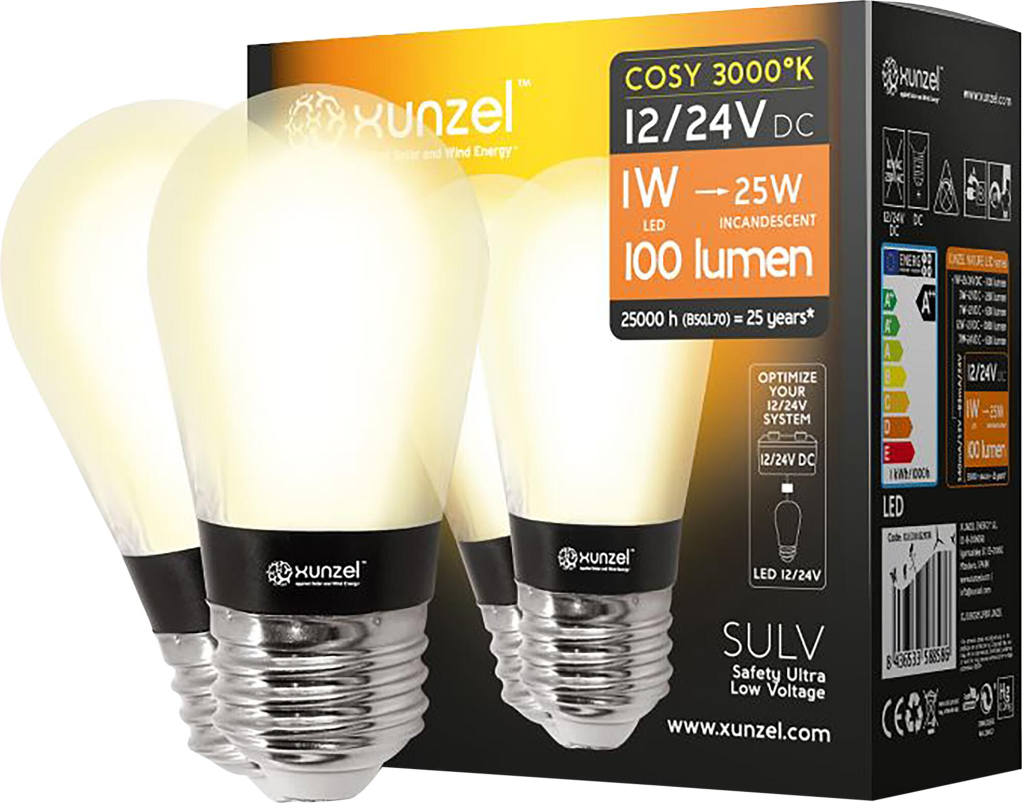 PACK 2 x Bombillas 12/24V AC/DC NATURE-LED-XUNZEL-1W COSY sistemas baja tensión | Leroy Merlin