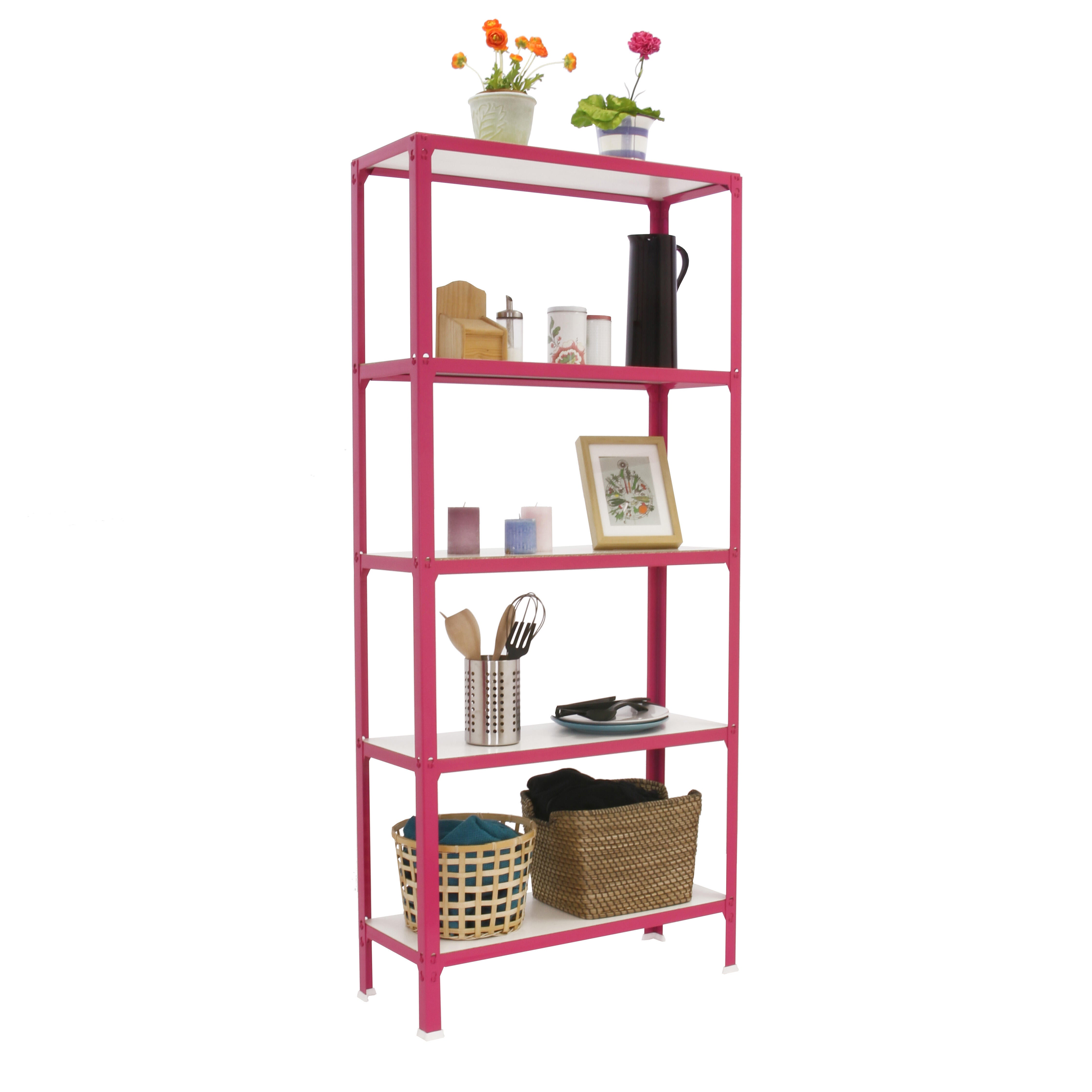 Estanteria sin tornillos HOMECLICK rosa PLUS 5/30 | Leroy Merlin