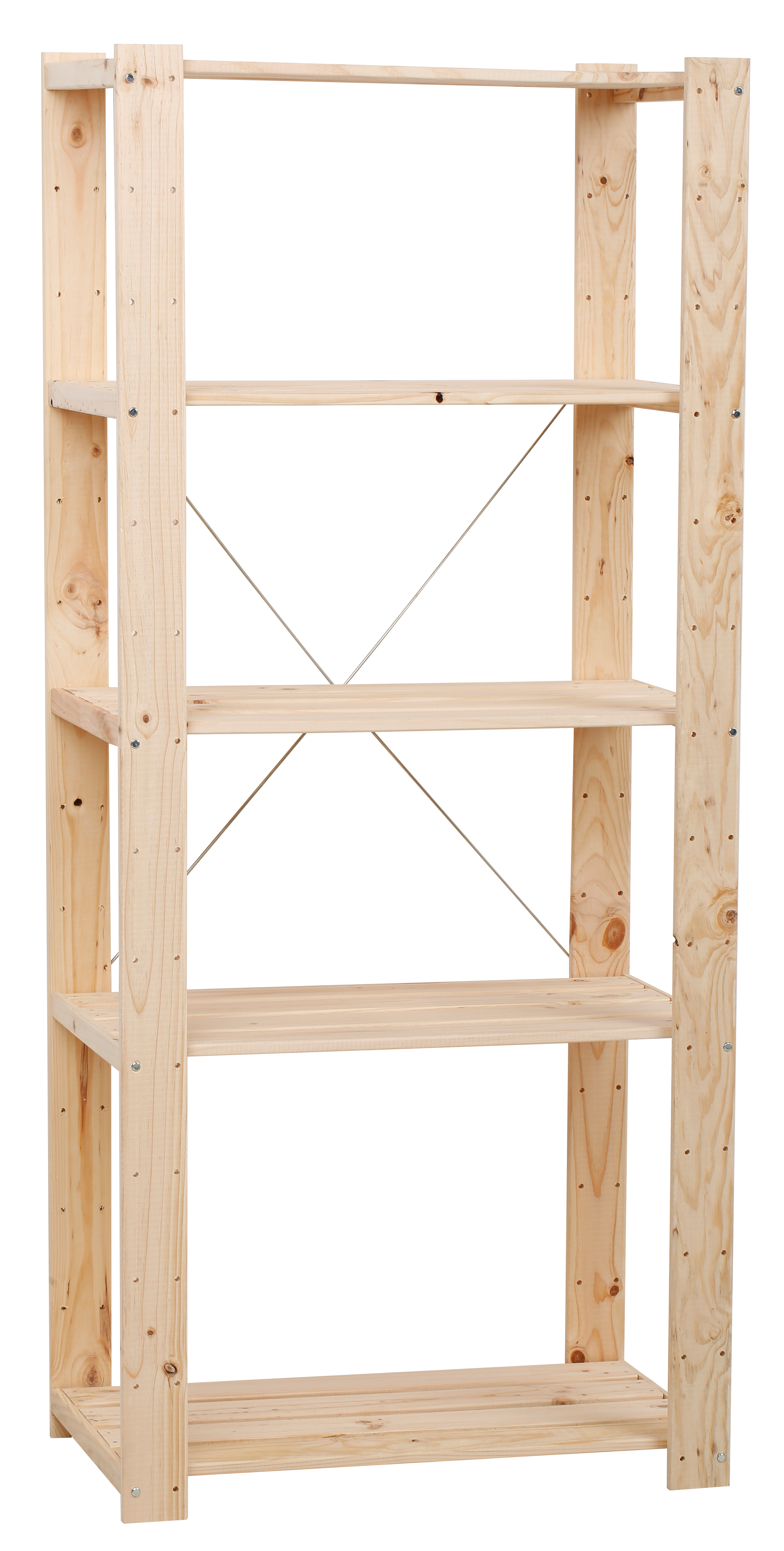 Estantería de madera en kit Evolution 76.7x174.2x43 cm y carga max. 75 ...