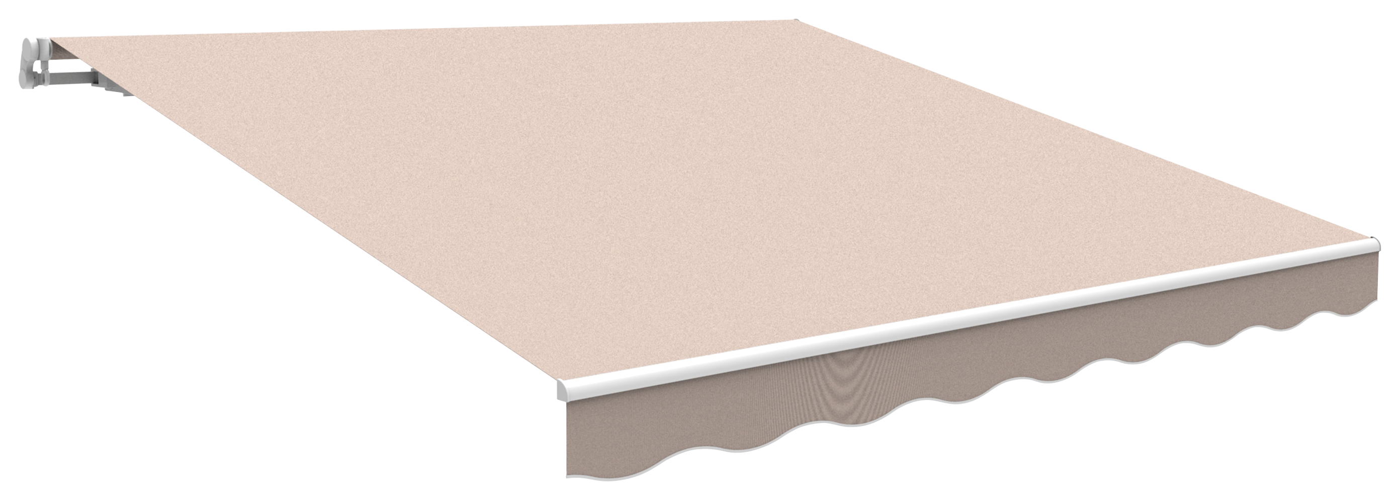 Toldo brazo extensible terraza kronos Essencial manual blanco tela ...