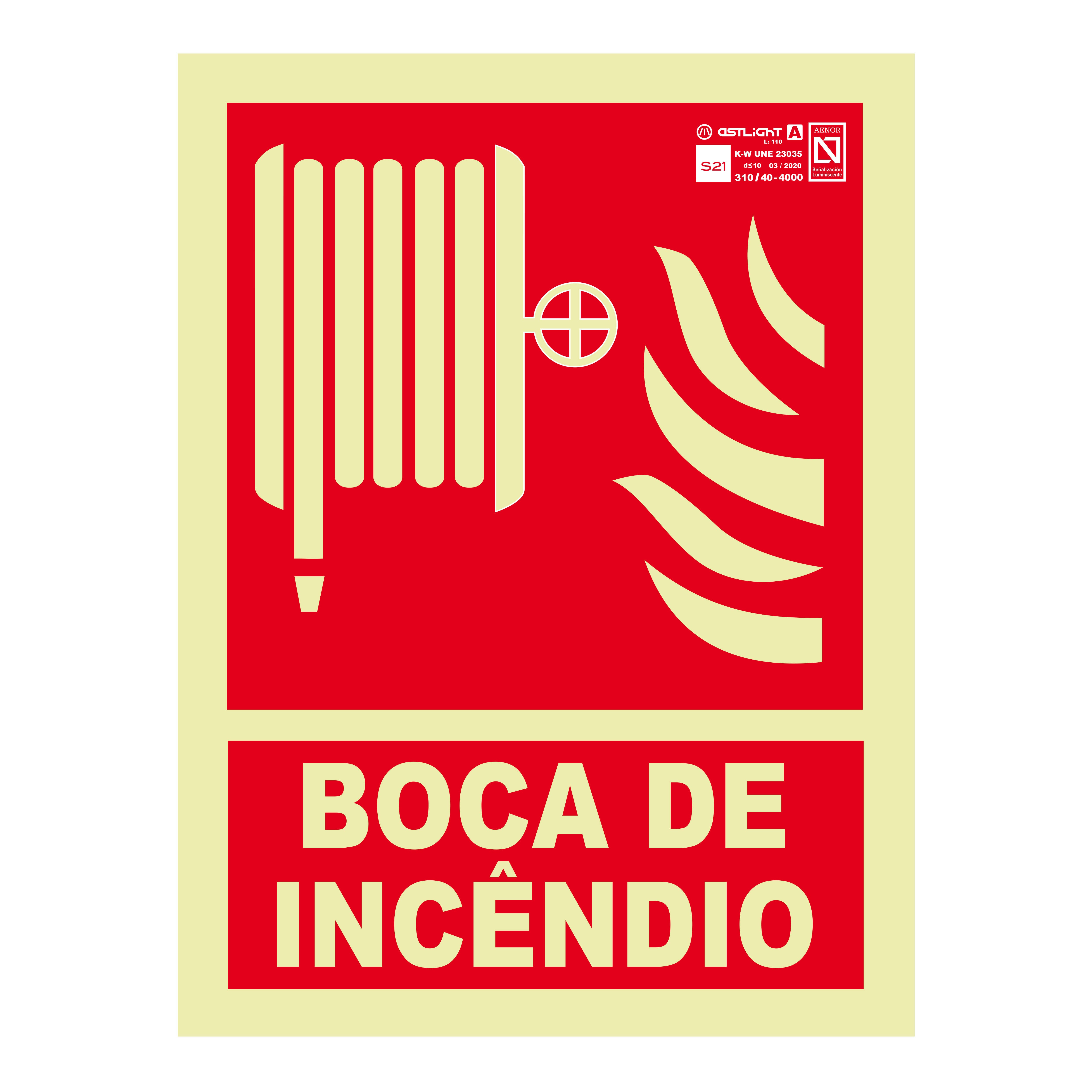 PLACA BOCA DE INCÊNDIO 150x200mm | Obramat