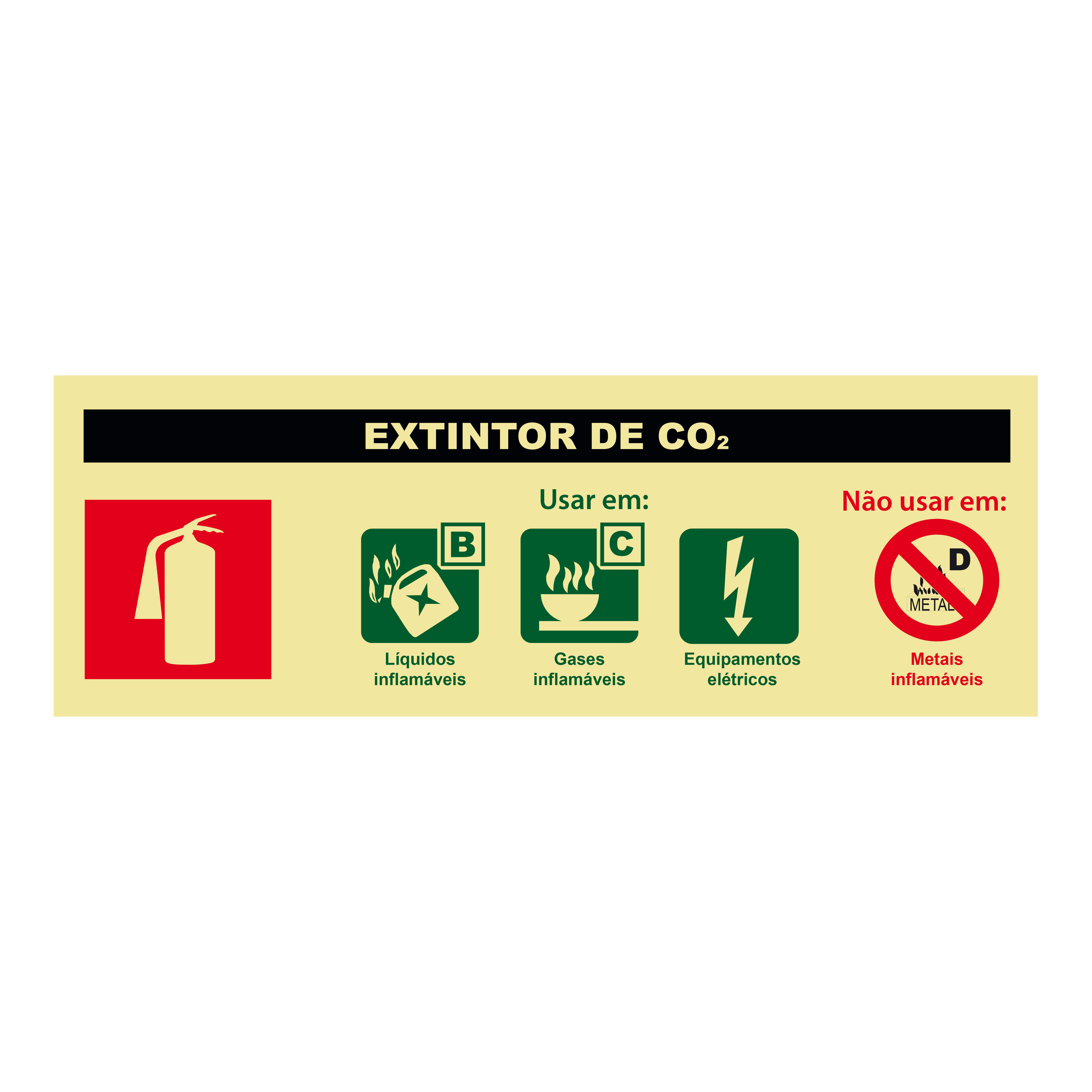 PLACA EXTINTOR DE CO2 240x85mm | Obramat