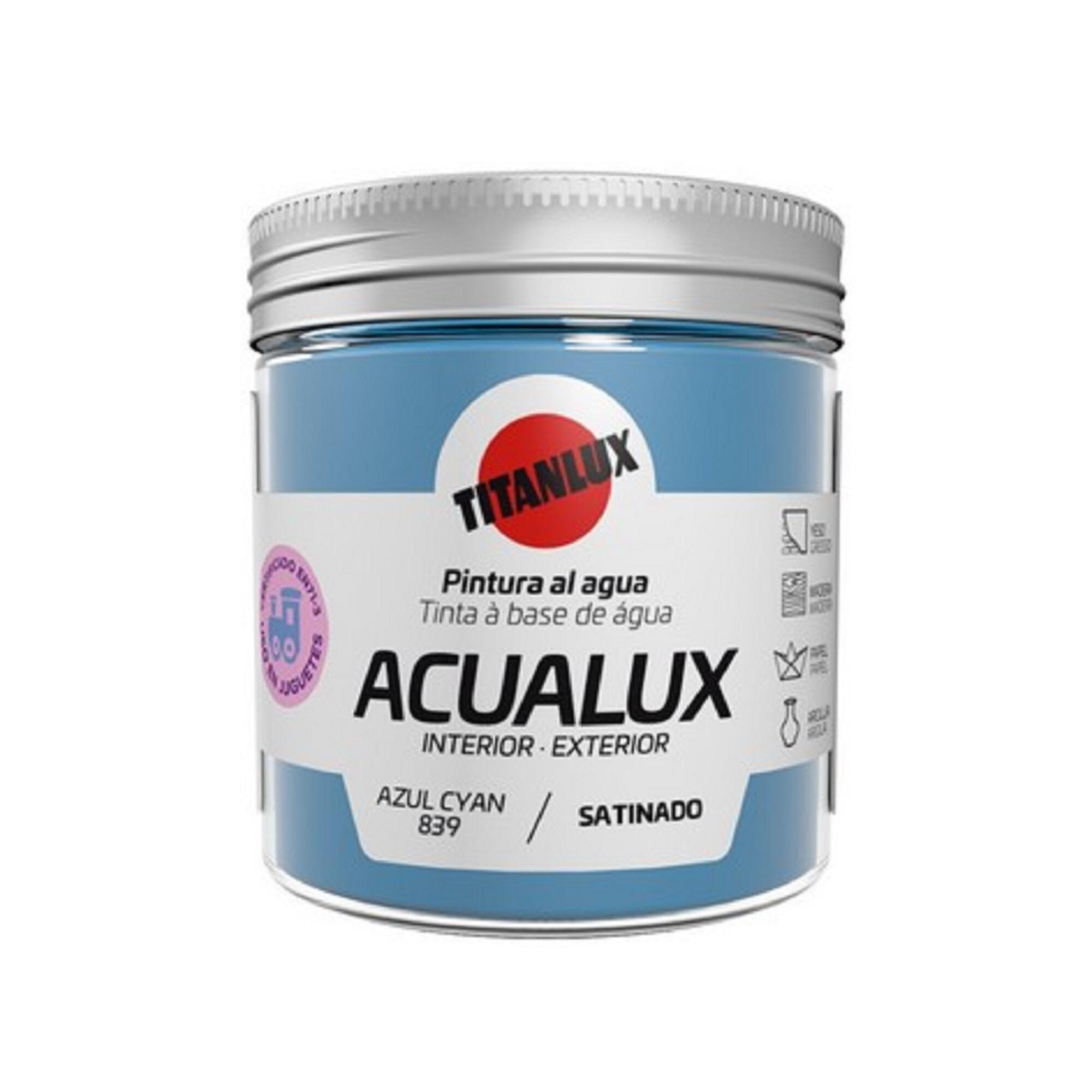 Pintura ACUALUX azul cyan 75ml | Leroy Merlin