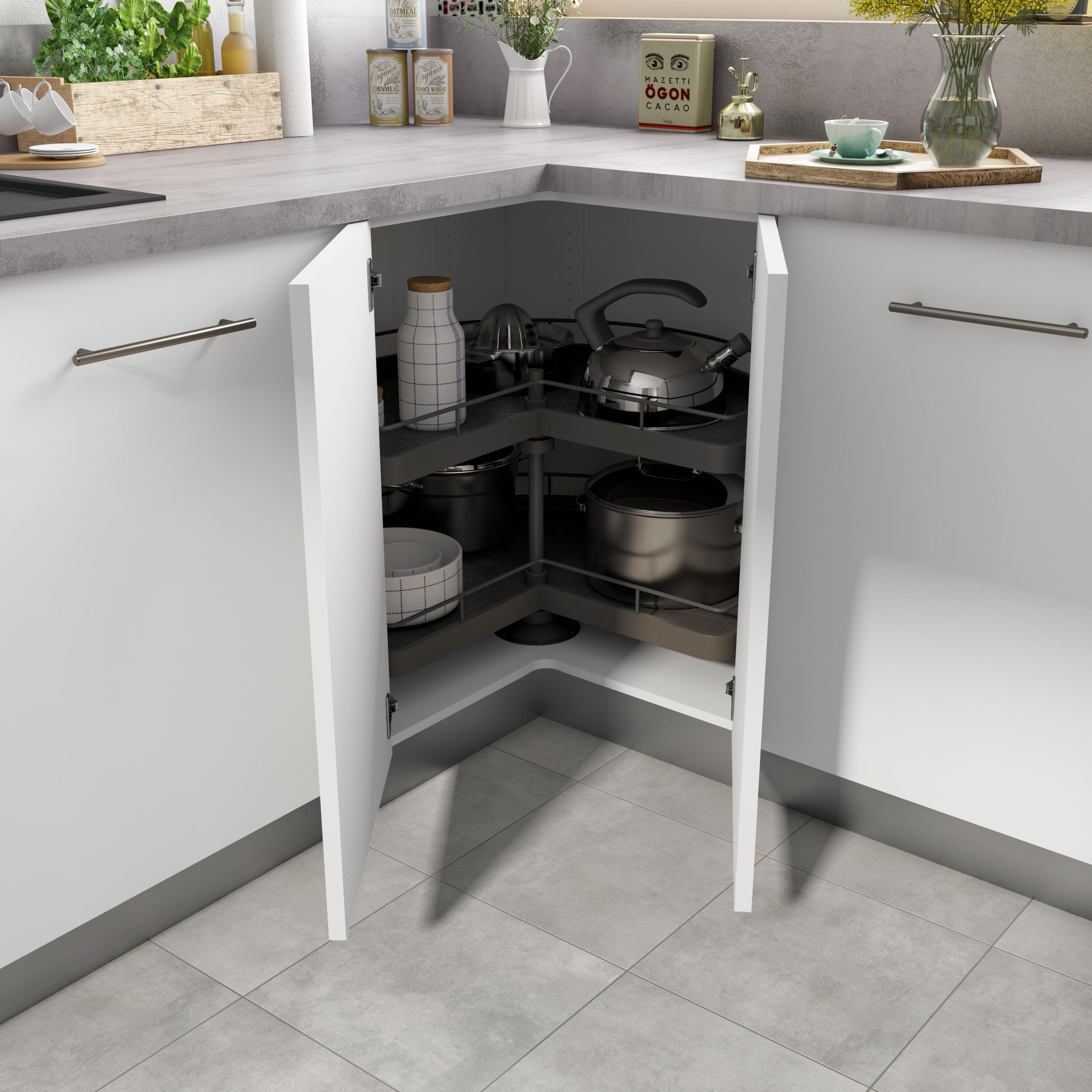 Tourniquet, etagère de coin pivotant à 360° pour meuble d'angle bas ...