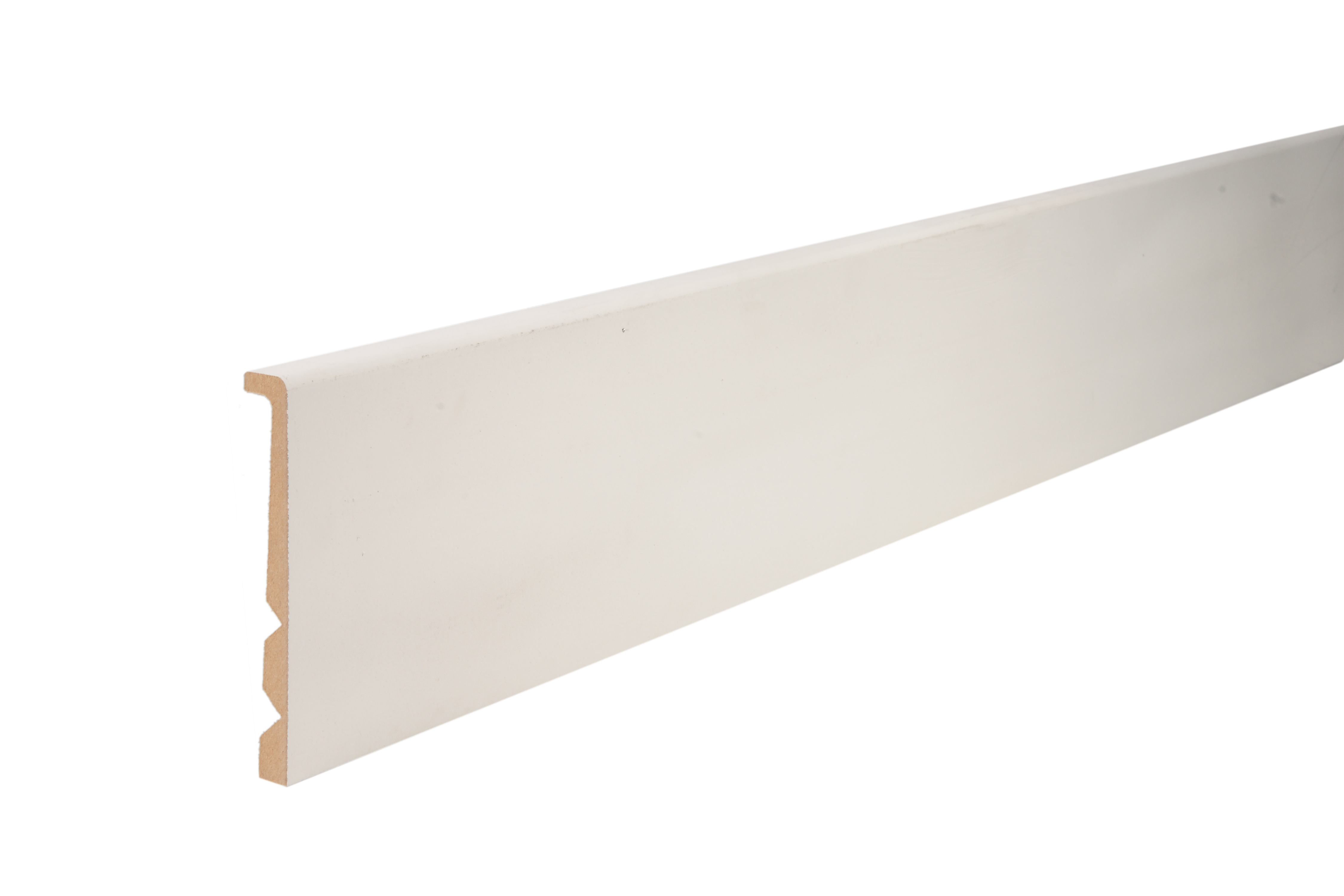 Surplinthe de rénovation mdf, blanc, H.13.1 x L.2.44m, Ep.16mm ...