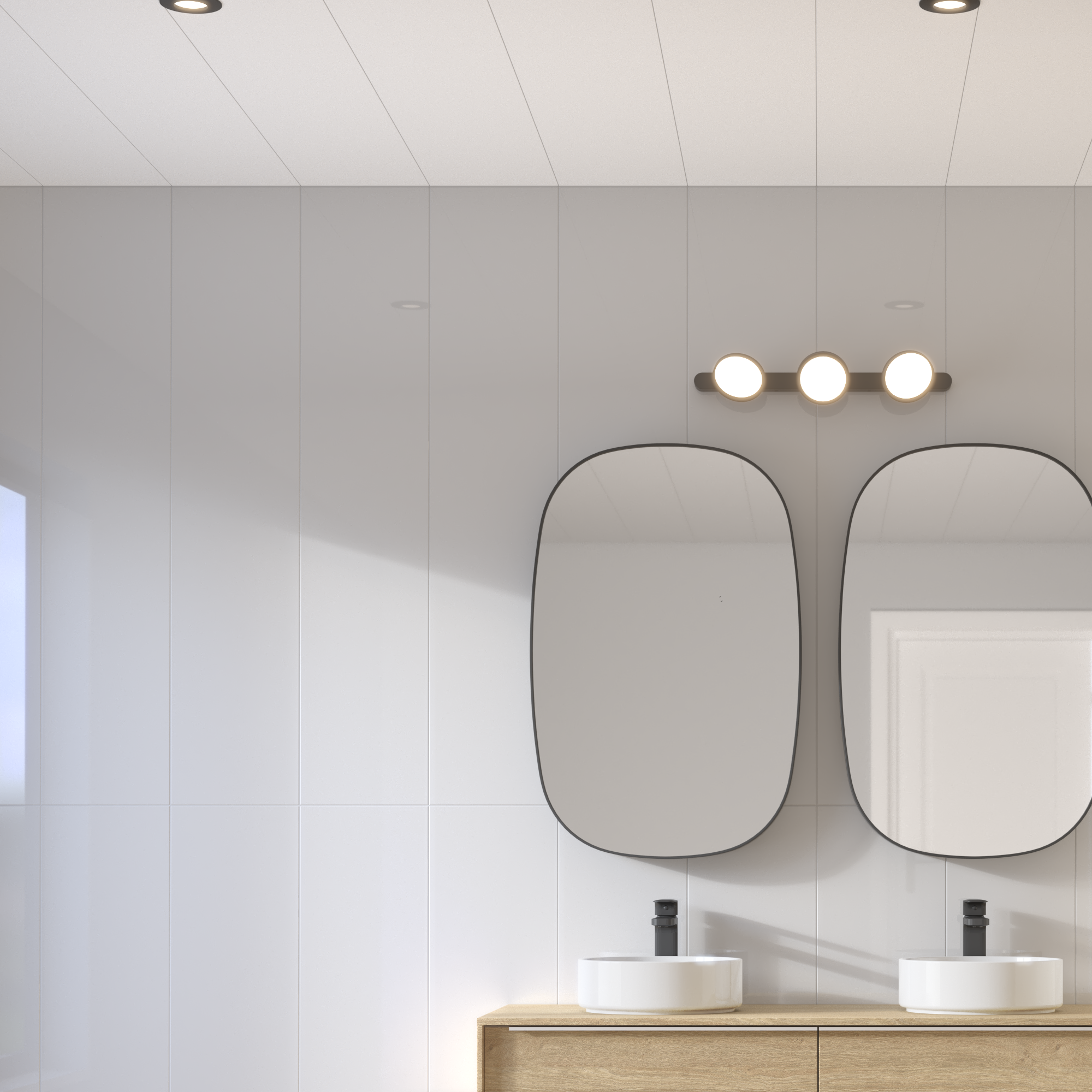 Lambris PVC blanc brillant ARTENS, L.120 x l.25 cm, Ep.10 mm | Leroy Merlin