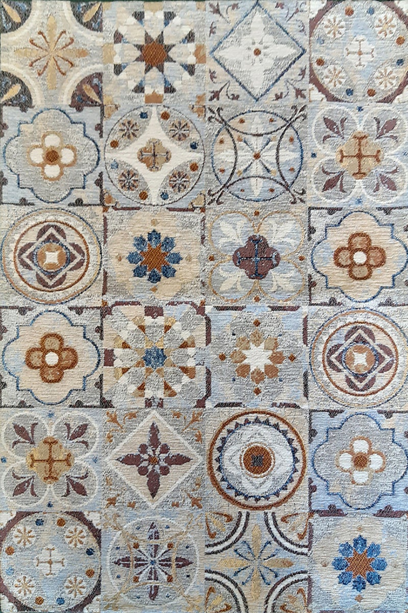 Tappeto Musa mosaico antiscivolo multicolore, L 165 x L 110 cm | Leroy ...