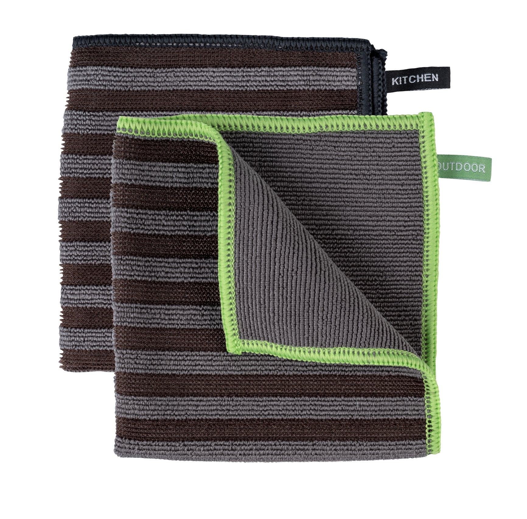 Lot de 2 chiffons microfibre migro vert noir | Leroy Merlin