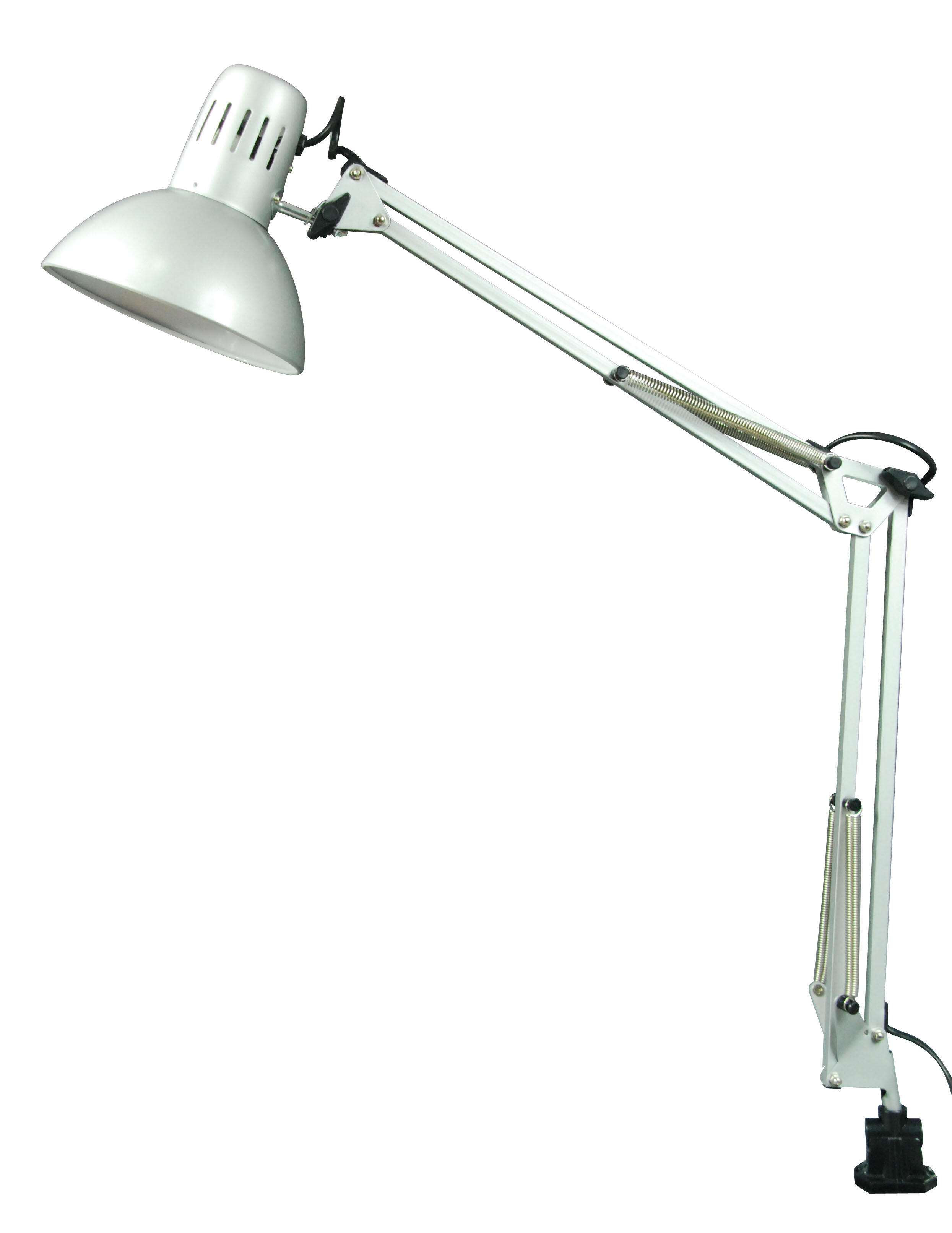 Lampe de bureau Buro, acier, gris, H.60 cm INSPIRE, E27 | Leroy Merlin