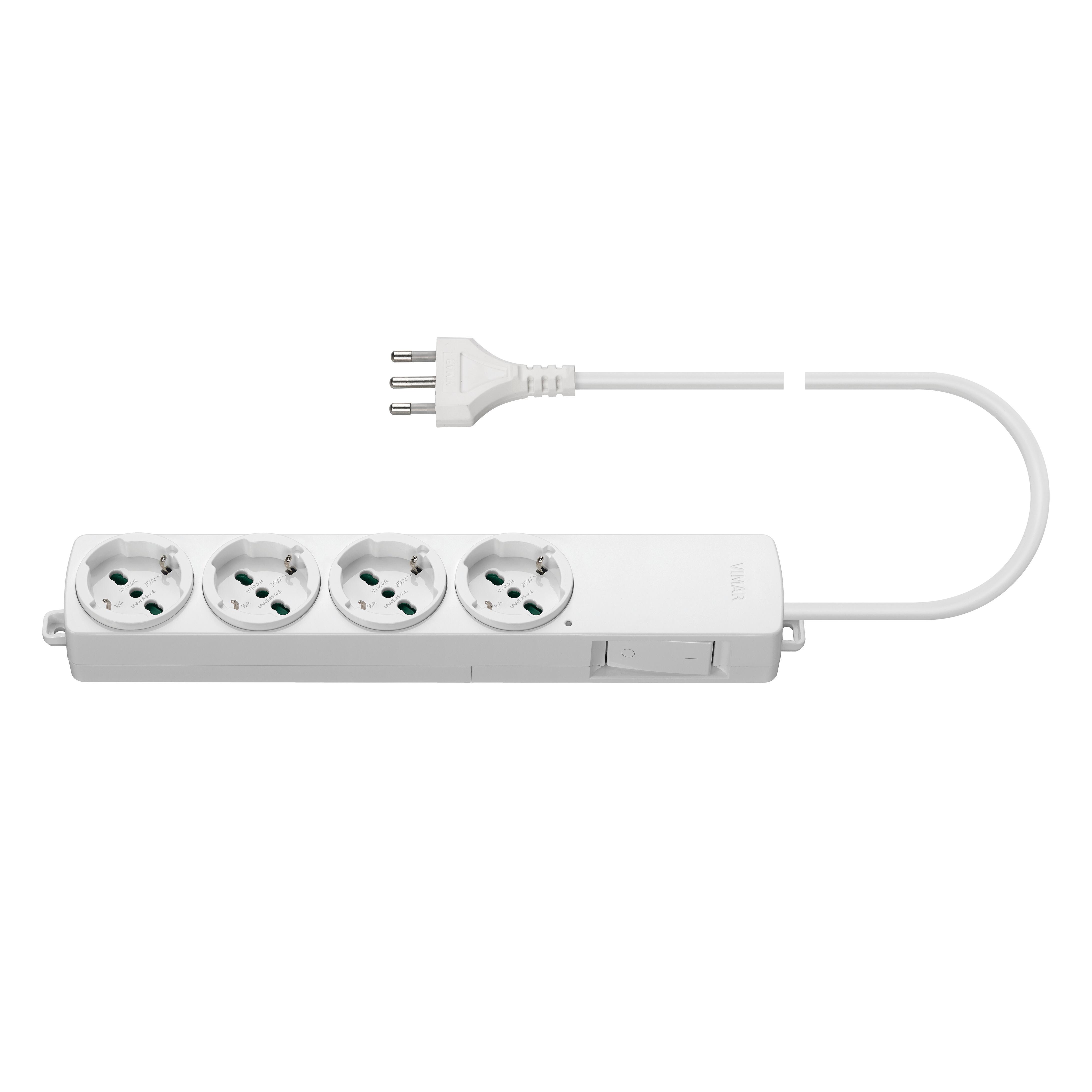 Multipresa VIMAR 4 prese universali cavo 2 m | Leroy Merlin