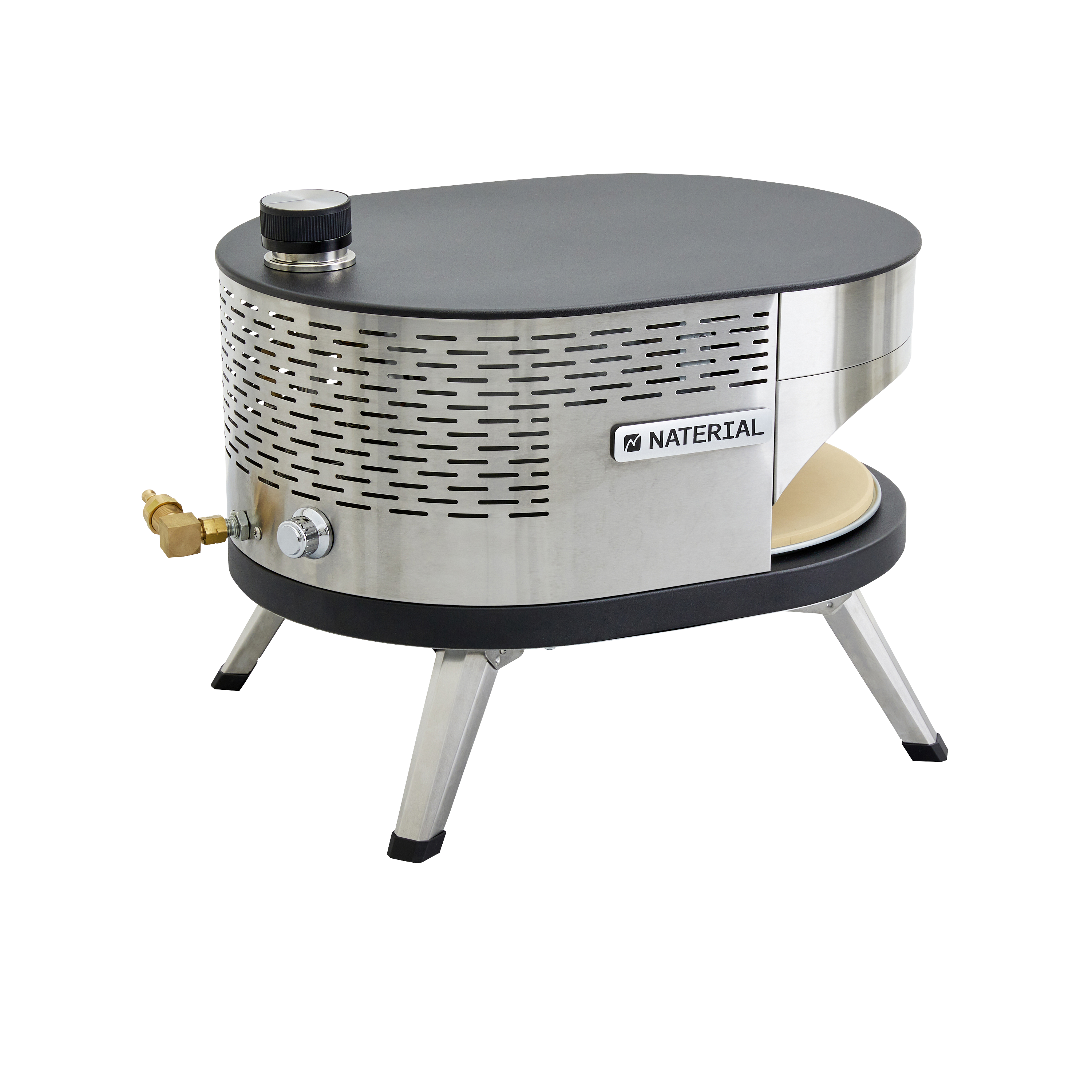 Four à pizza au gaz 3500W NATERIAL, noir | Leroy Merlin