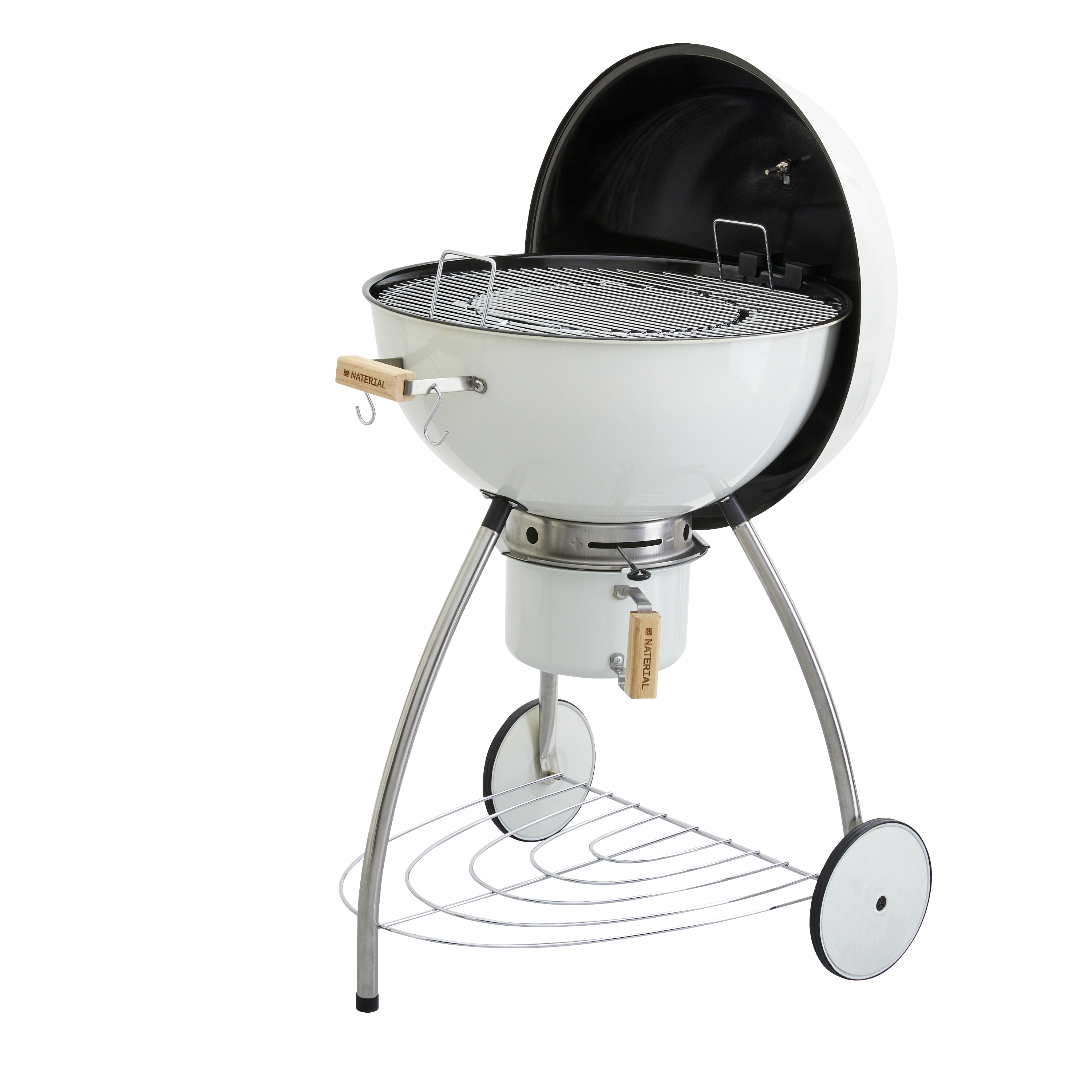 Barbecue charbon de bois NATERIAL ø 55 Phoenix Beta 2 blanc | Leroy Merlin