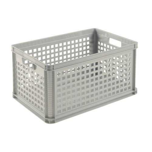 Koszyk Robusto ażurowy szary 64 l 60 x 40 x 32 cm OKT - Leroy Merlin