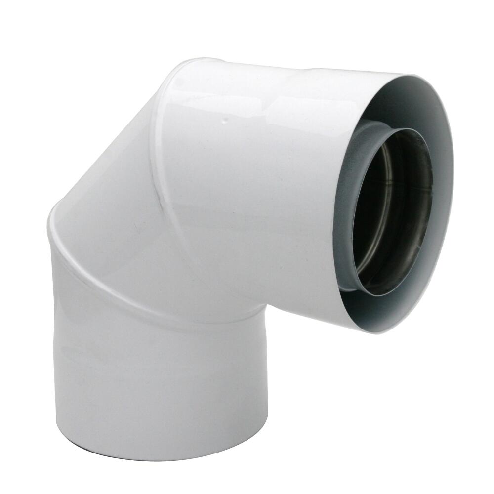 Kolano dwuścienne nierdzewne 90° 80/125 mm do odprowadzania dymu EQUATION - Leroy Merlin