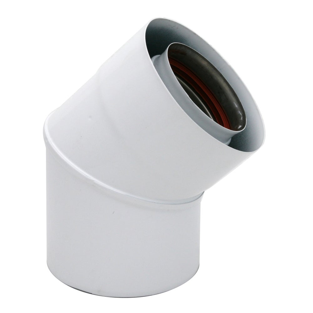 Kolano dwuścienne nierdzewne 45° 80/125 mm do odprowadzania dymu EQUATION - Leroy Merlin