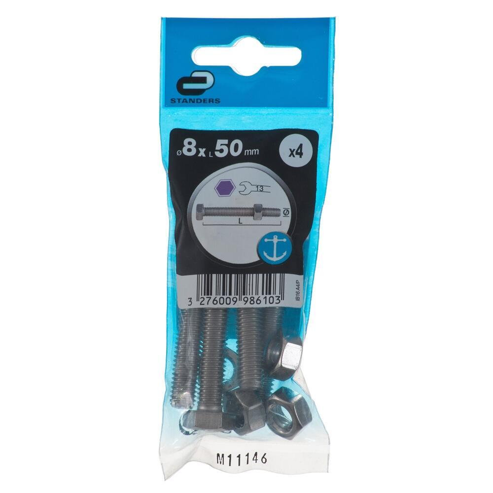 Śruba 8 x 50 mm 4 szt. Standers - Leroy Merlin