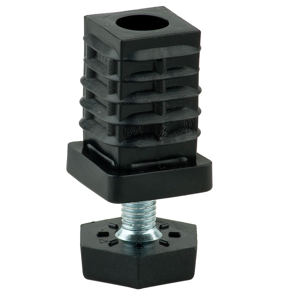 Stopka kwadratowa nogi meblowej M8 24 x 24 mm ze śrubą regulacyjną ...