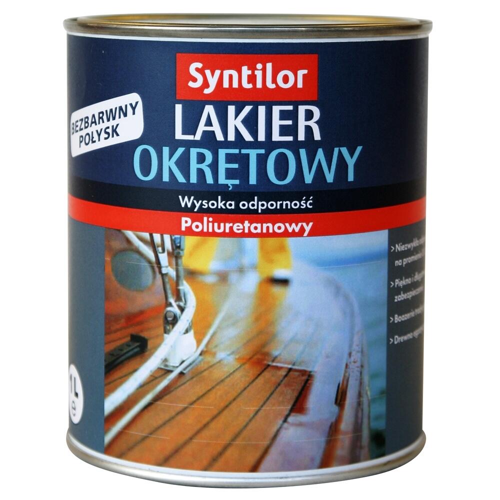 Lakier zewnętrzny do drewna OKRĘTOWY 1 l Bezbarwny Połysk SYNTILOR ...
