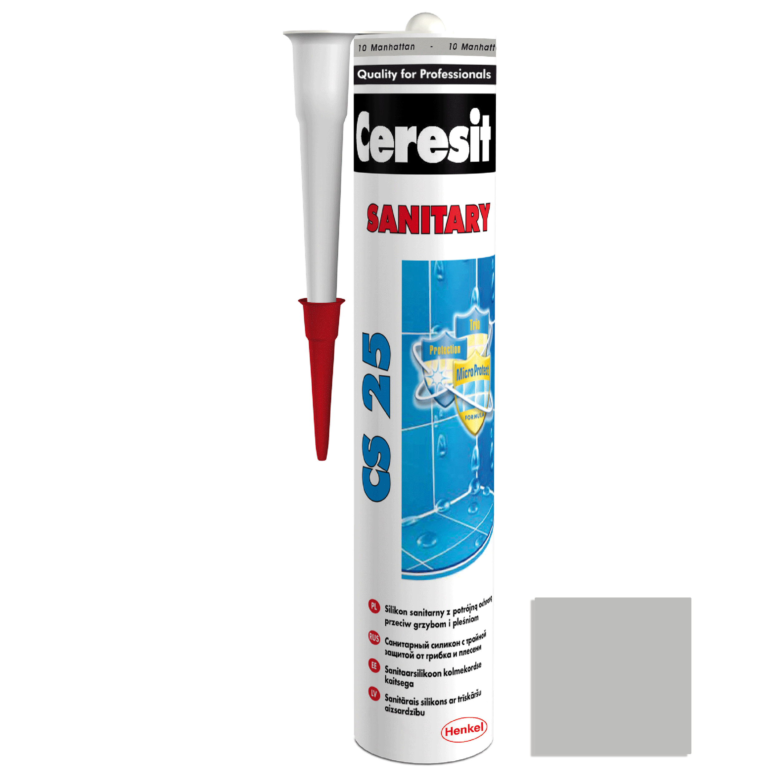Silikon sanitarny CS-25 280 ml 10 Manhatan Ceresit - Leroy Merlin