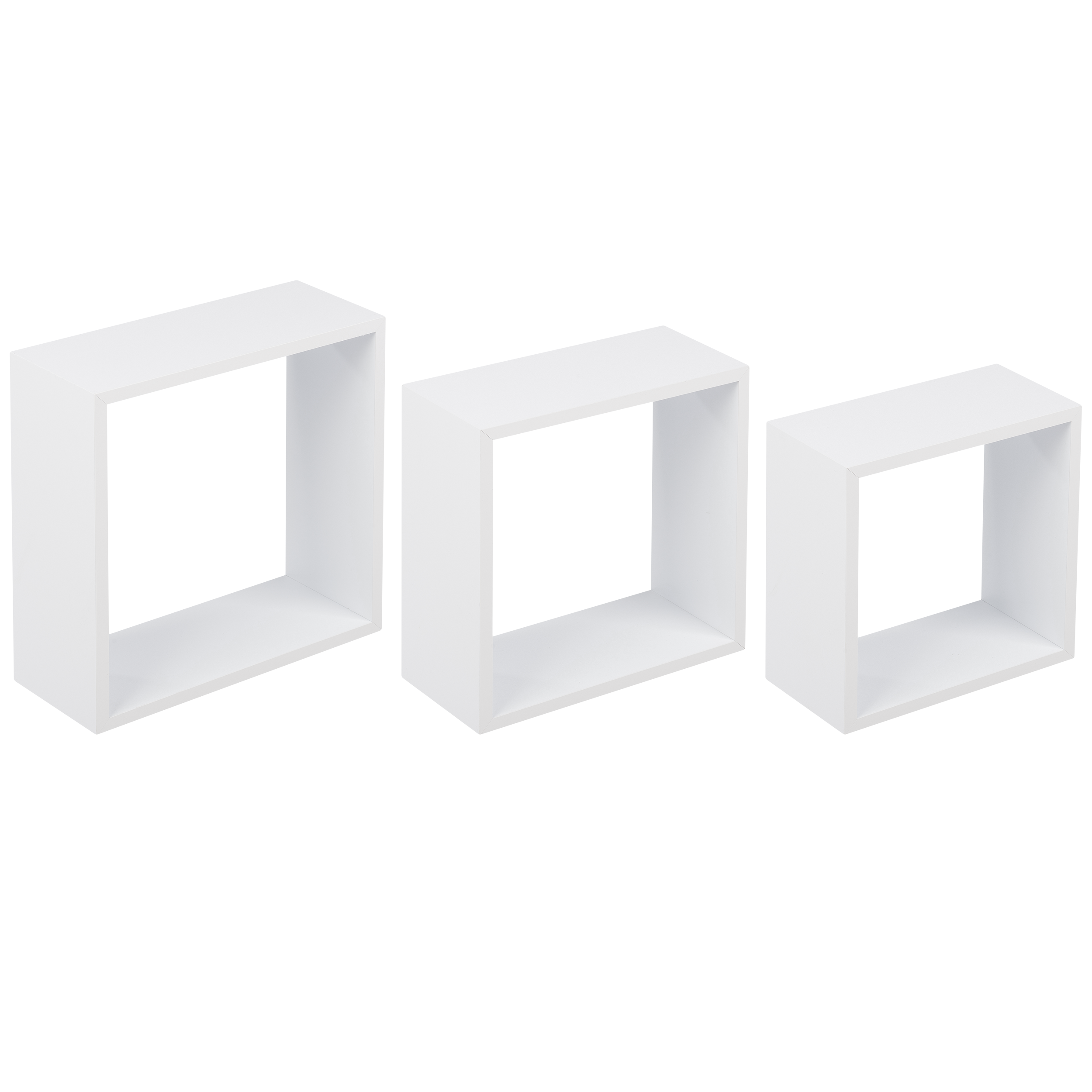 Zestaw 3 półek ściennych 3TC biały mat 30x30 cm Spaceo - Leroy Merlin