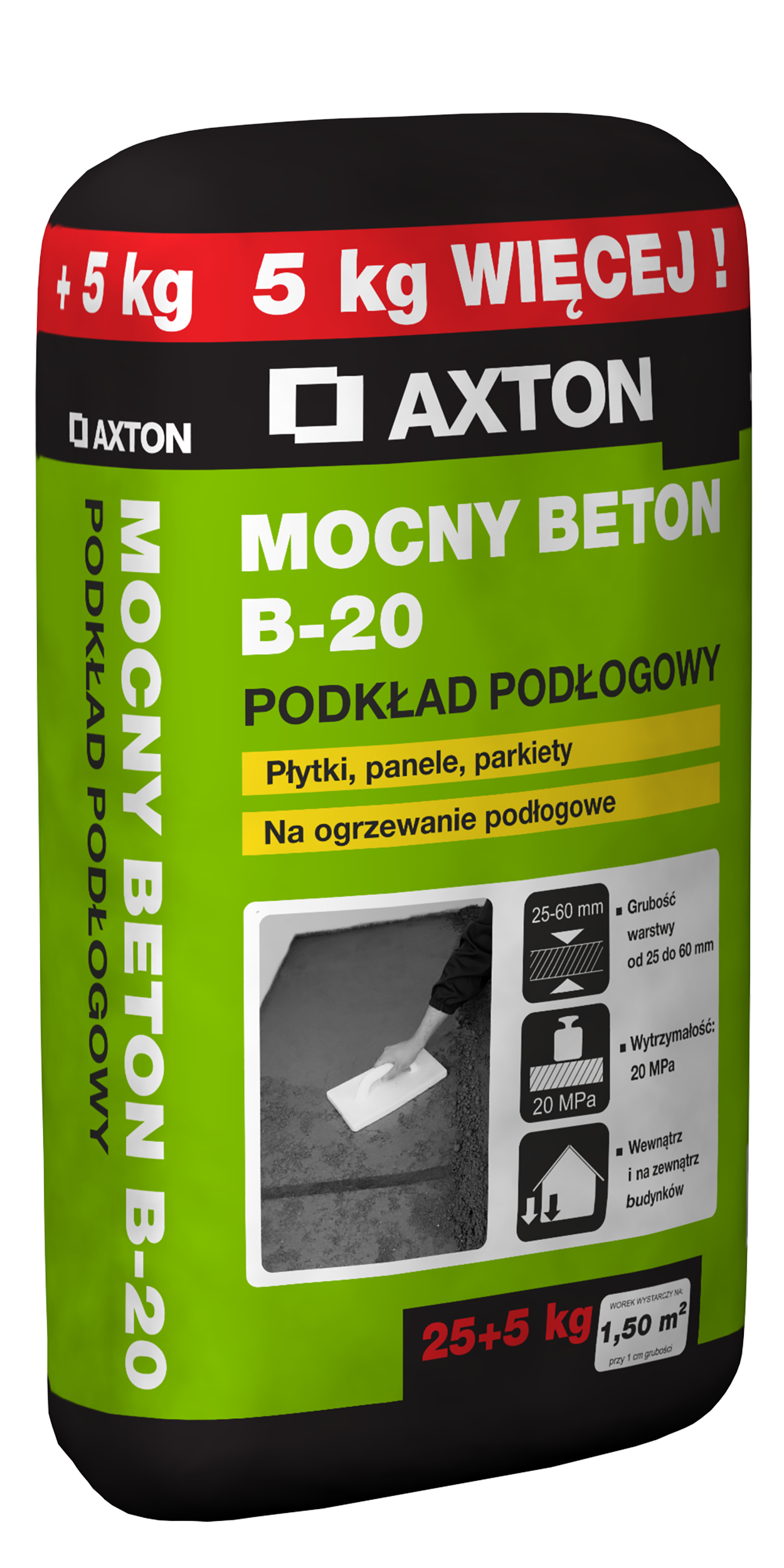Beton MOCNY BETON B-20 30 kg AXTON - Leroy Merlin