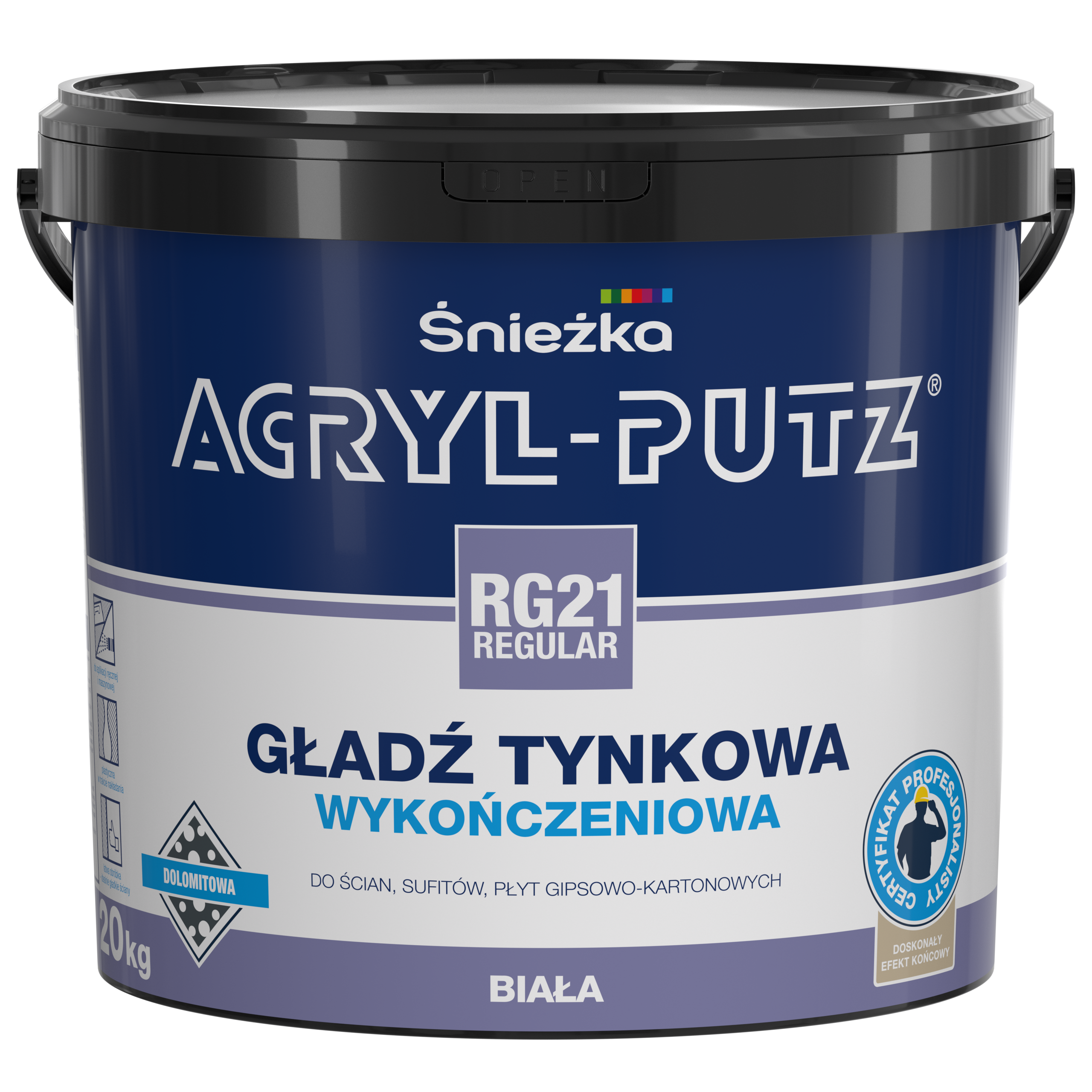 Gotowa gładź tynkowa Akryl-Putz Regular RG21 20 kg Śnieżka - Leroy Merlin