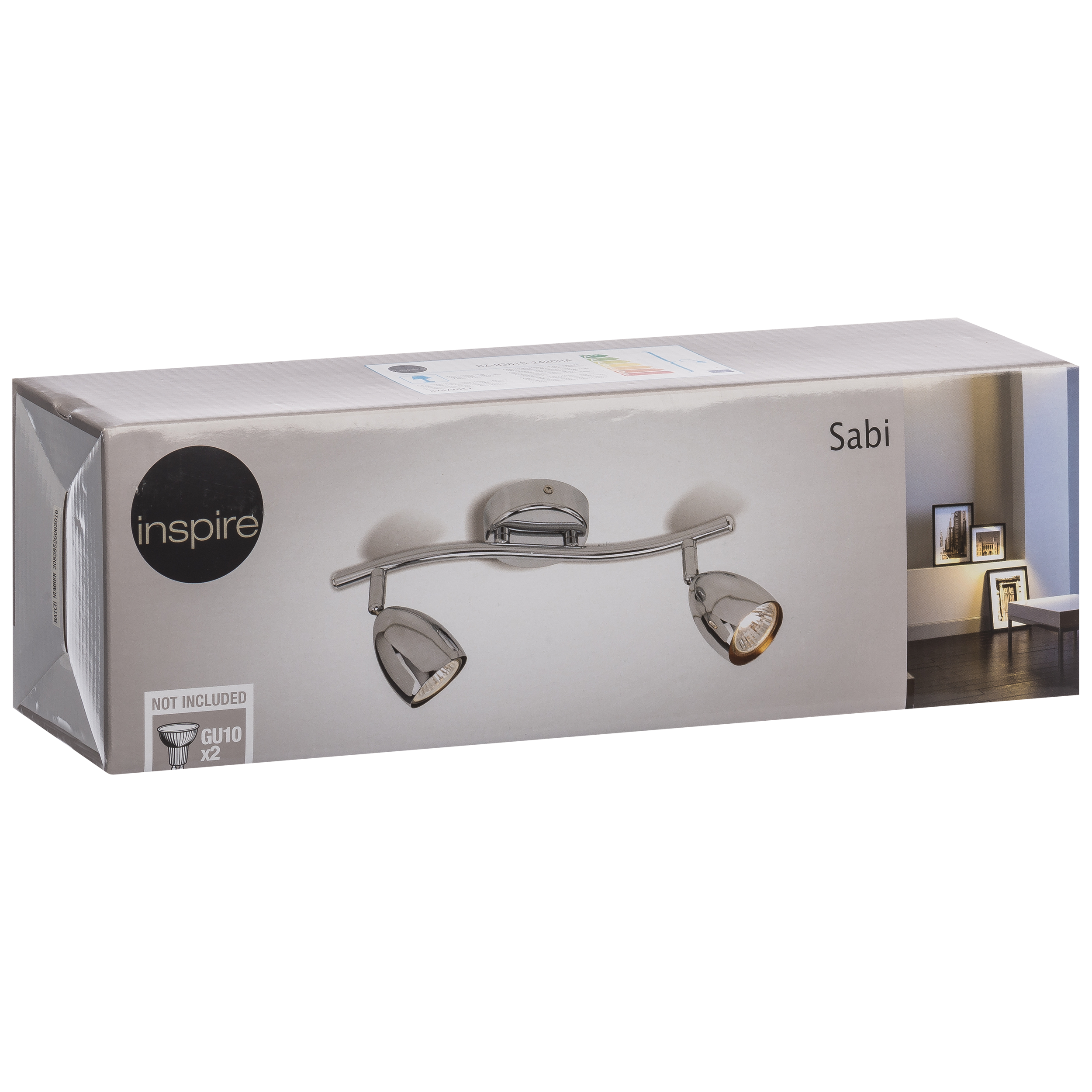 Faretto decorativo senza fonte luminosa SABI GU10 42W INSPIRE 2 luci ...