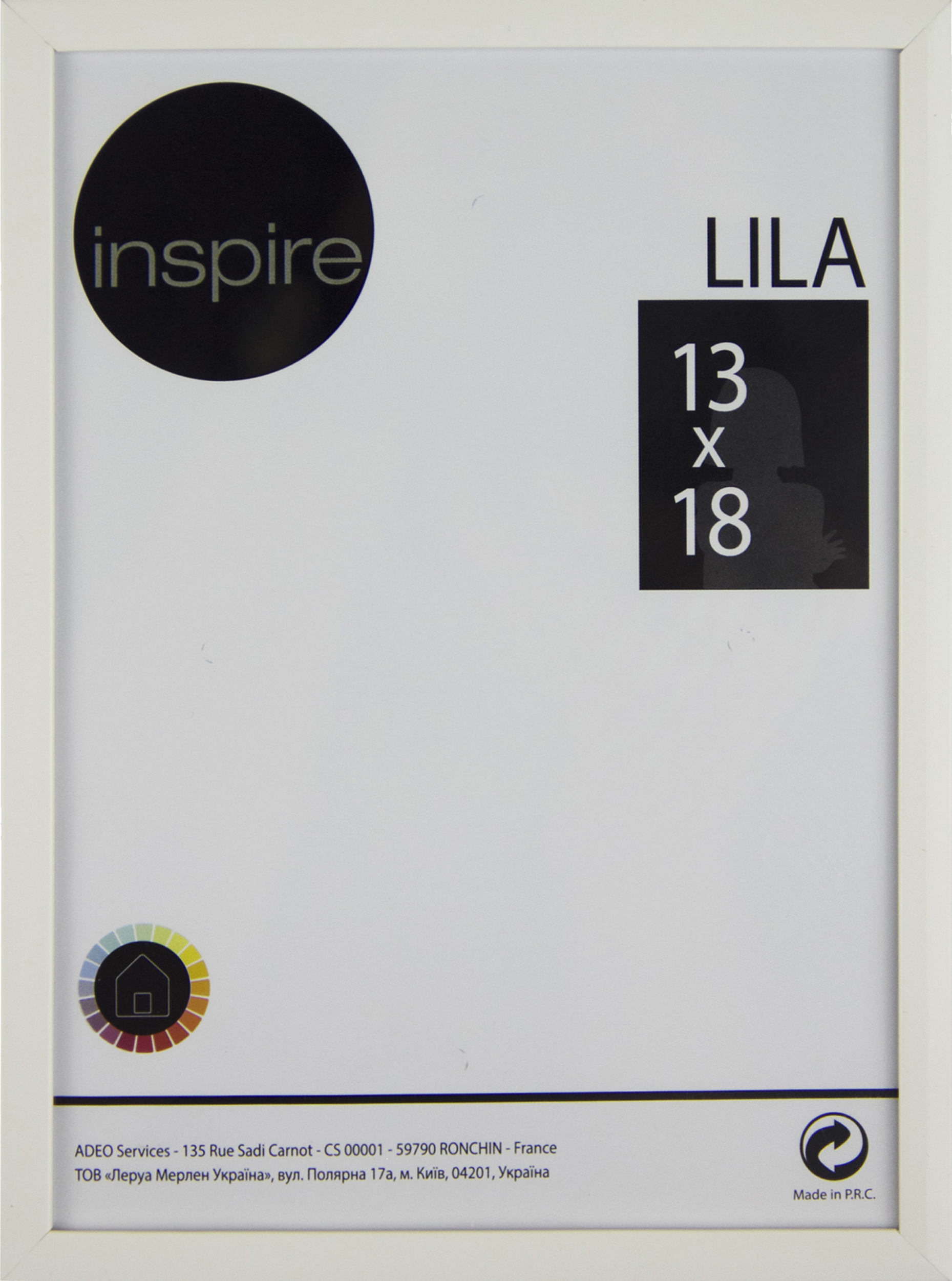 Ramka na zdjęcia Lila 13 x 18 cm biała Inspire - Leroy Merlin